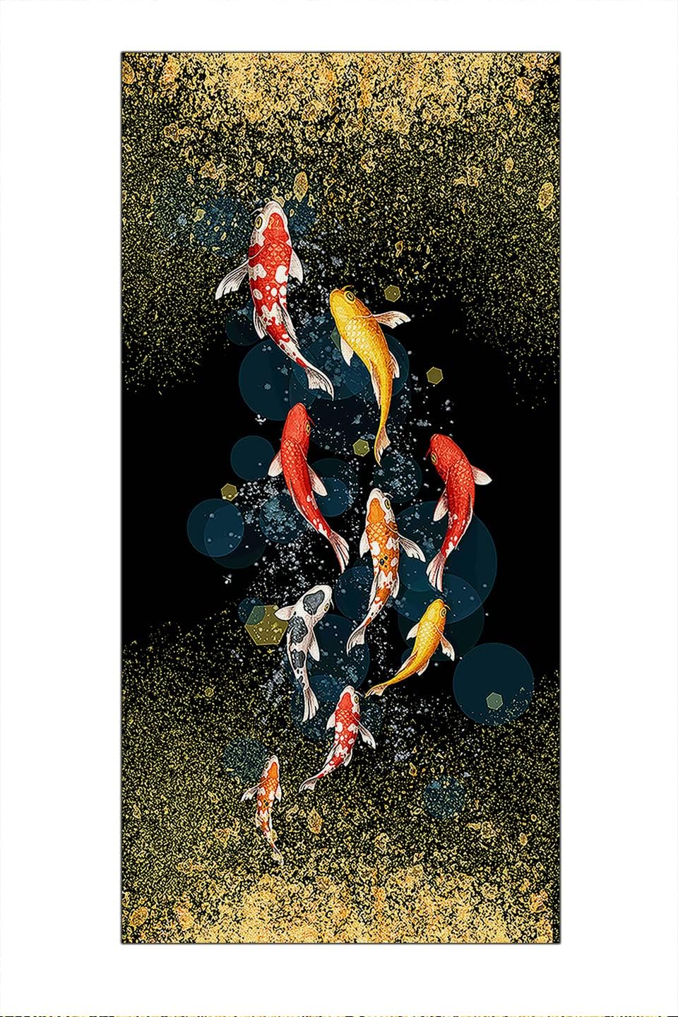 Amazon.com: ZWUBNN Wall Posters Aesthetic Koi Fish Feng Shui Nine Fish ...
