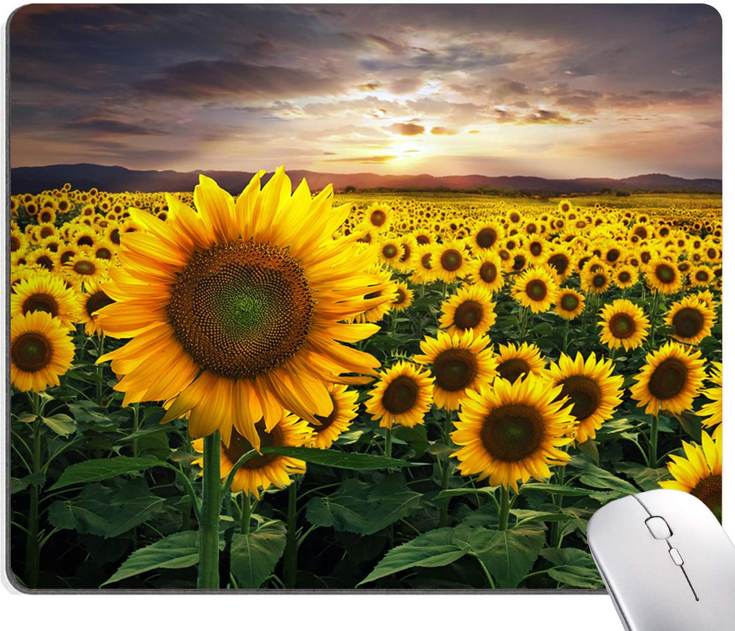Amazon.com: Sunflower Mouse Pad, Floral Square Mouse Pads Gift for Her ...