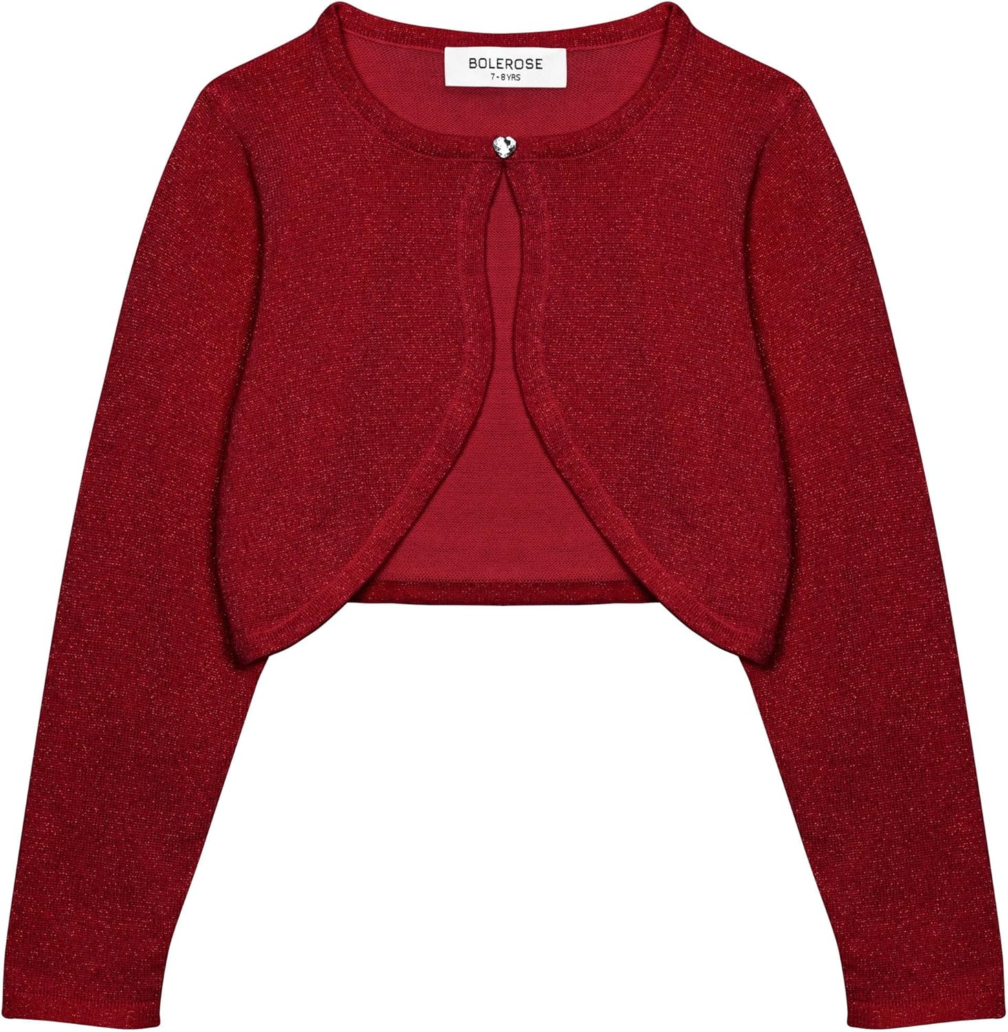 Bolerose Girls Long Sleeve Sparkle Cardigan Childrens Kids Bolero Shrug ...