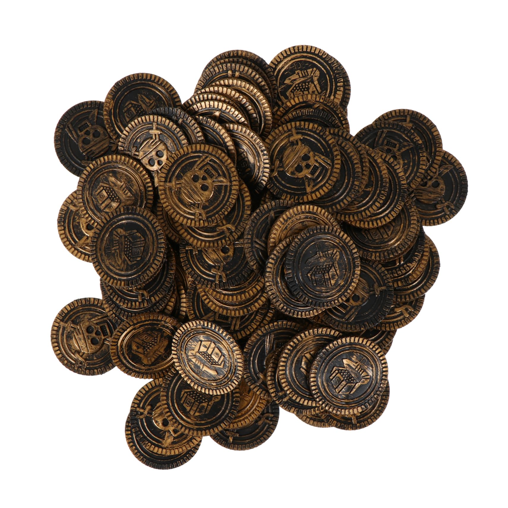 Gold Coin Plastic Treasure Coins For Party Decorations Milisten 100pcs ...