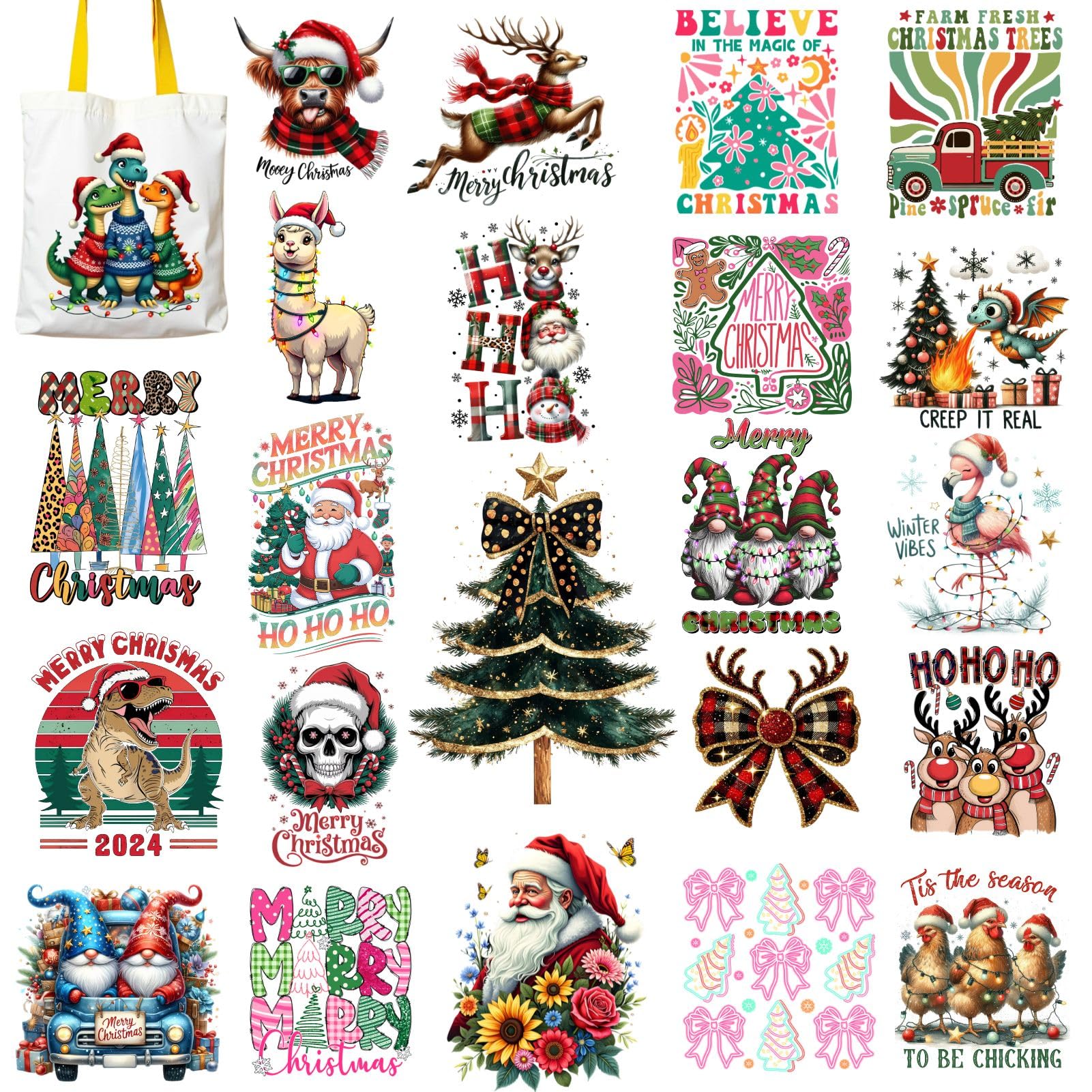 Amazon.com: TransWonder Christmas DTF-Transfers-Ready-to-Press 23 ...