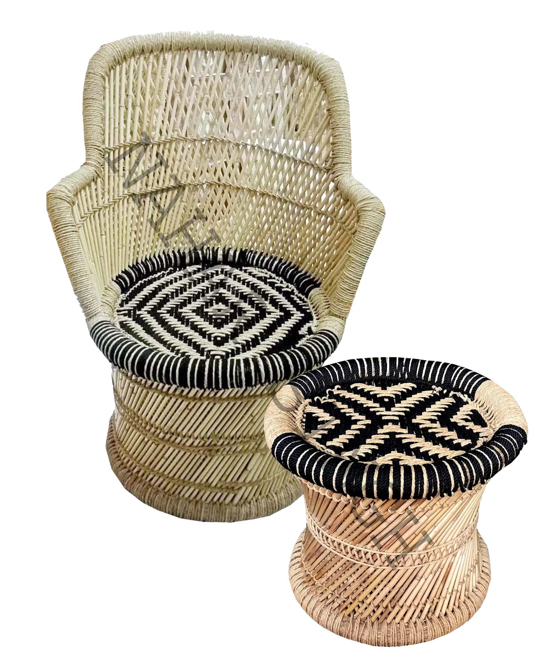 Shanvi Handicraft ! Pure Natural and Handmade Bamboo Mudda Chair with ...