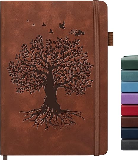 Amazon.com : ALKALO Lined Journal Notebook for Women Men, A5 Hardcover ...