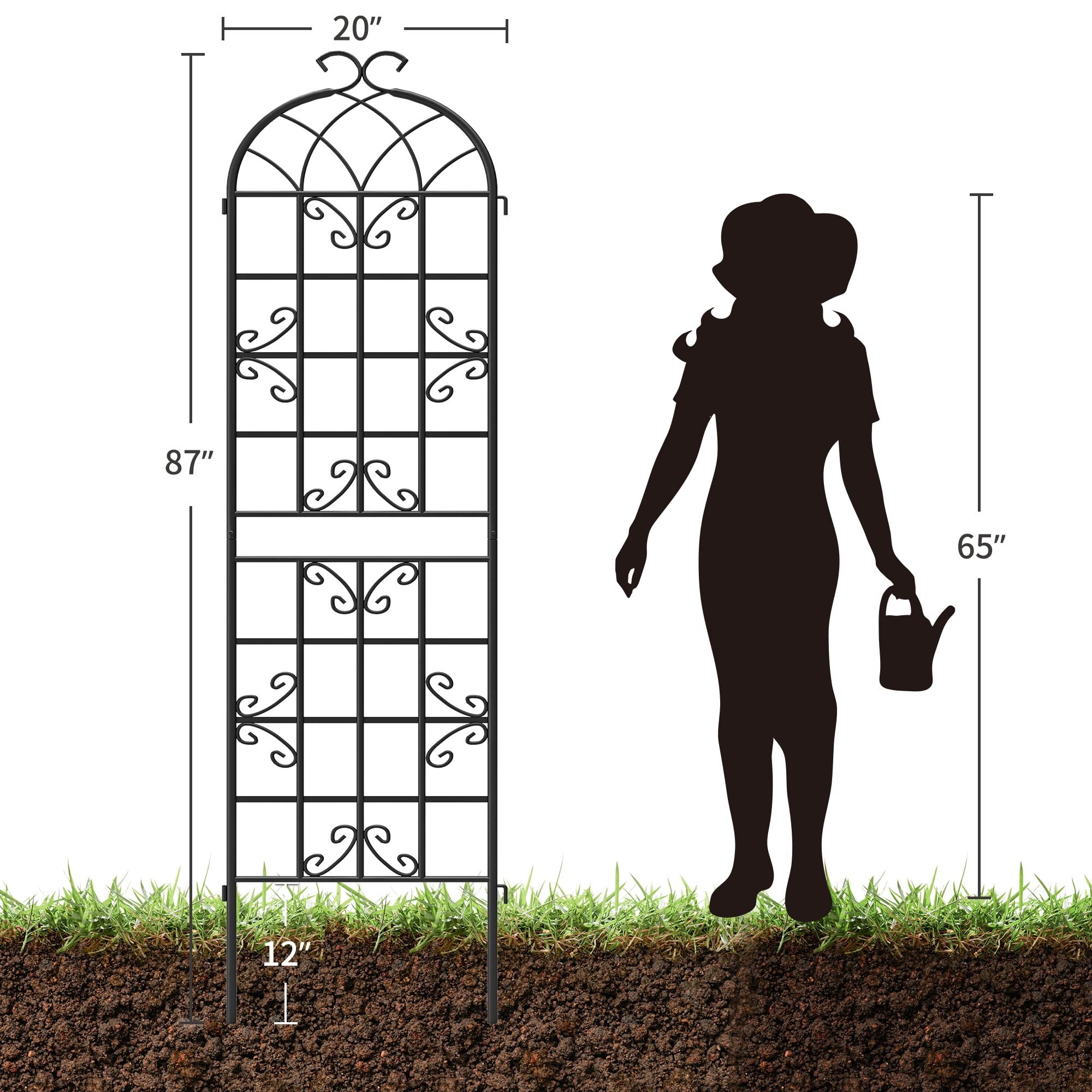 Snapklik.com : Garden Trellis Garden Fencing For Climbing Plants 2 Pack ...