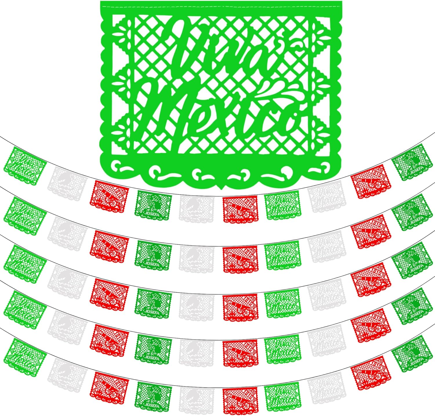 Amazon.com: Mexican (Plastic) Party Banners Cinco de Mayo Papel Picado ...