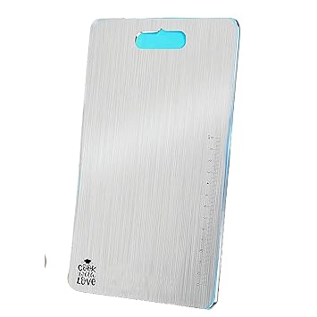 Buy Homeor Stainless Steel Chopping Board for Kitchen - Heavy-Duty ...