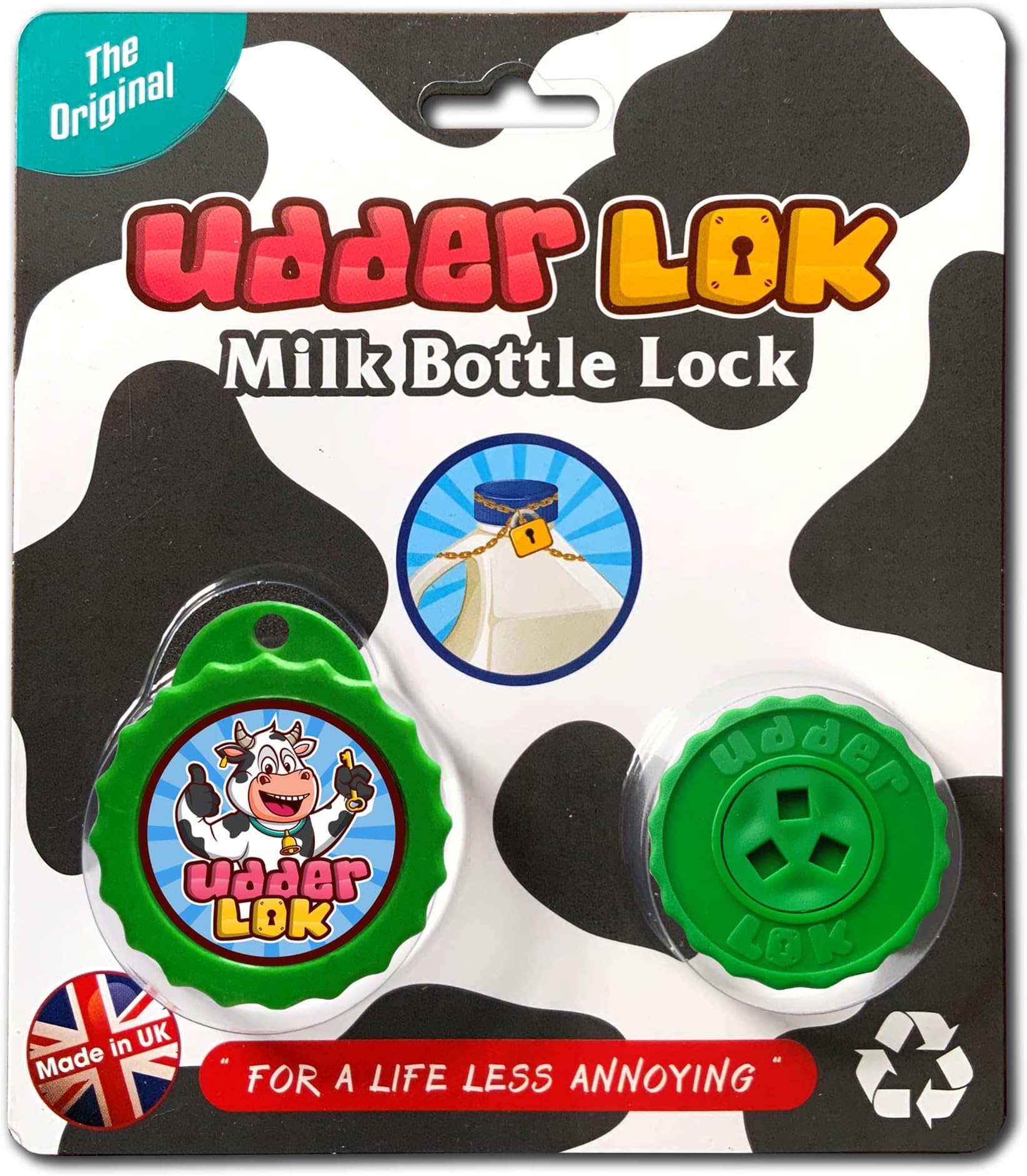 UdderLok - The Original Milk Bottle Lock - Red Circles - Birthday ...