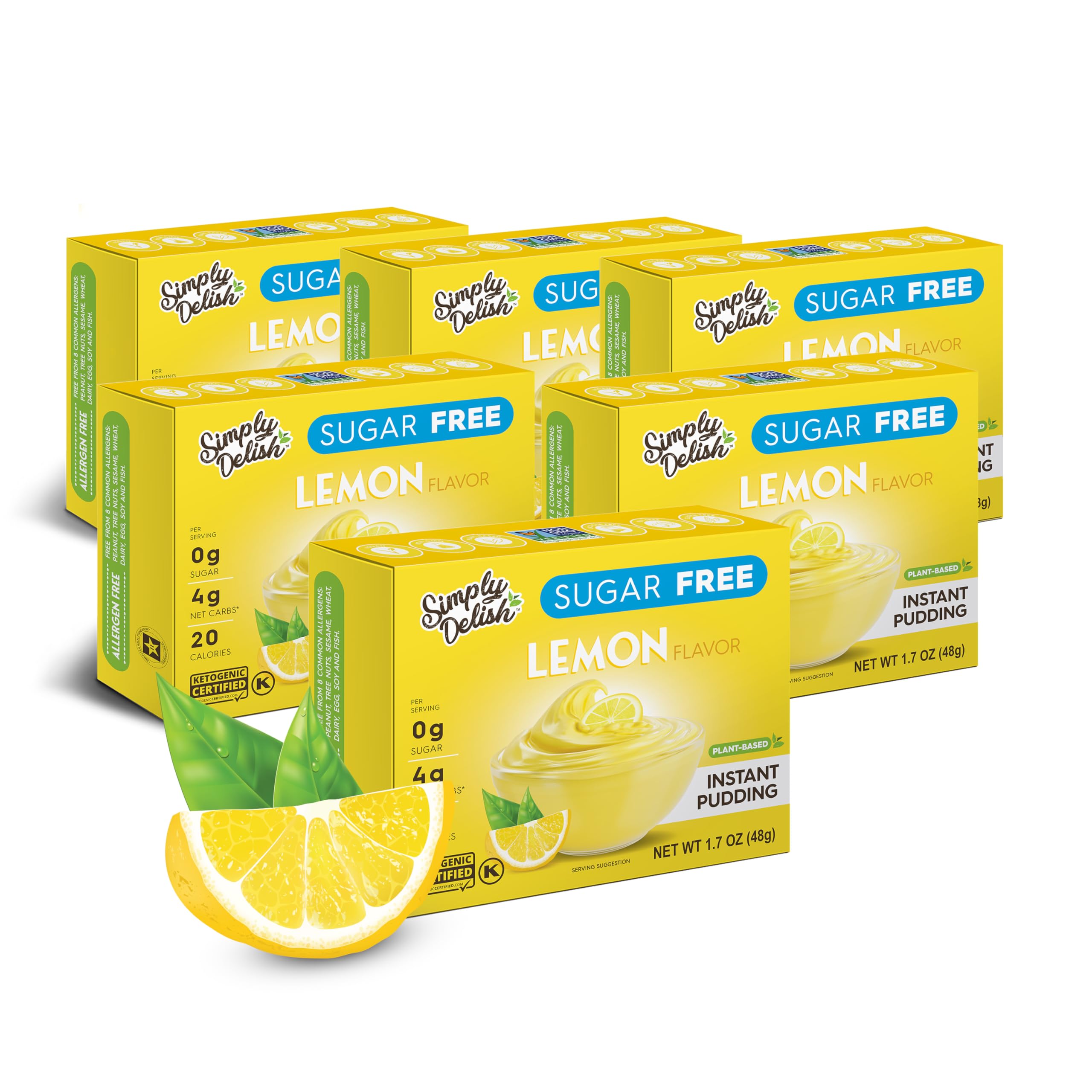 Amazon.com : Simply Delish Instant Delicious Lemon 6 Pack Pudding Mix ...