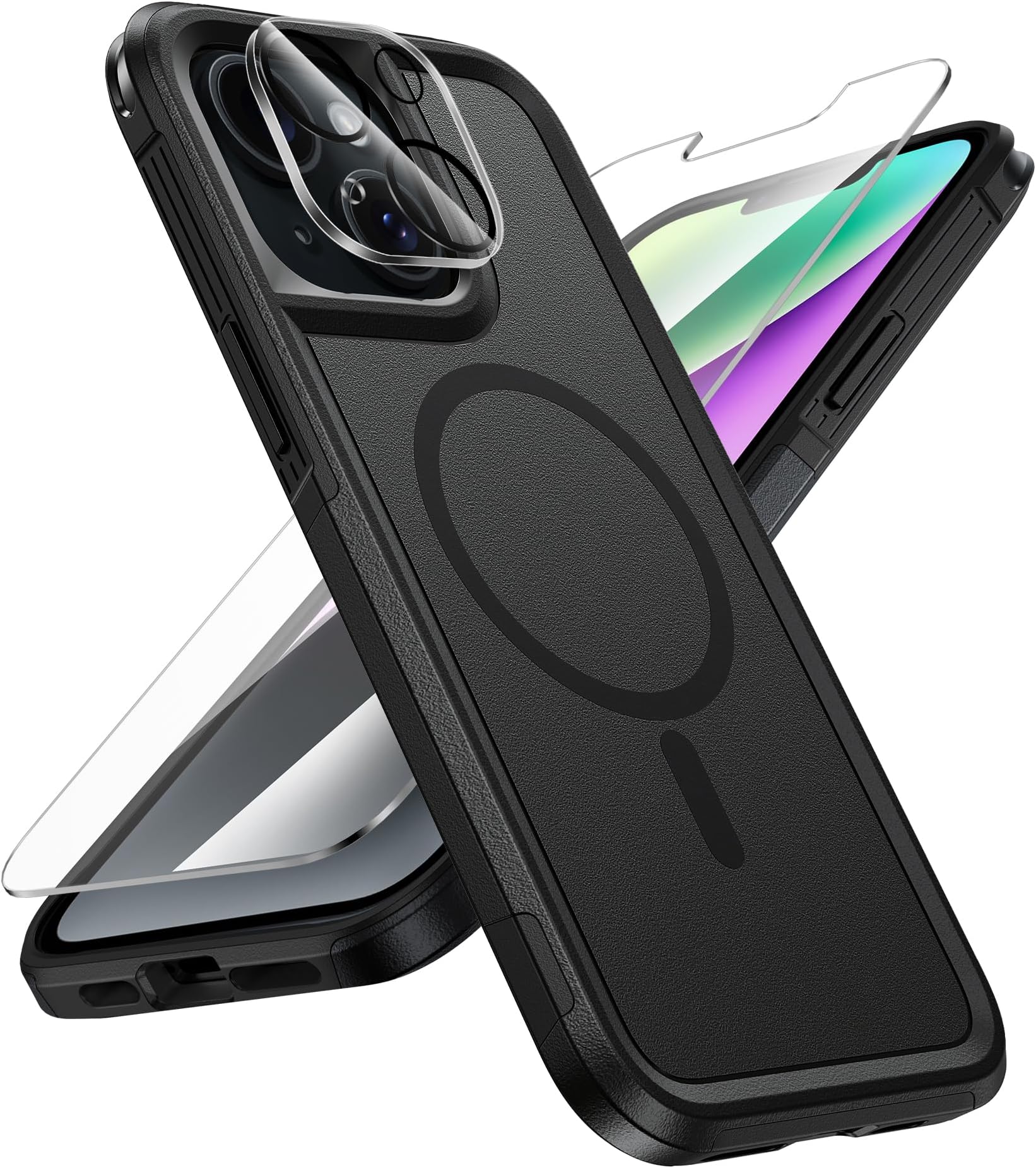 Amazon.com: FNTCASE for iPhone 12 Magnet Case: Magnetic Dual Layer Military Grade Drop ...