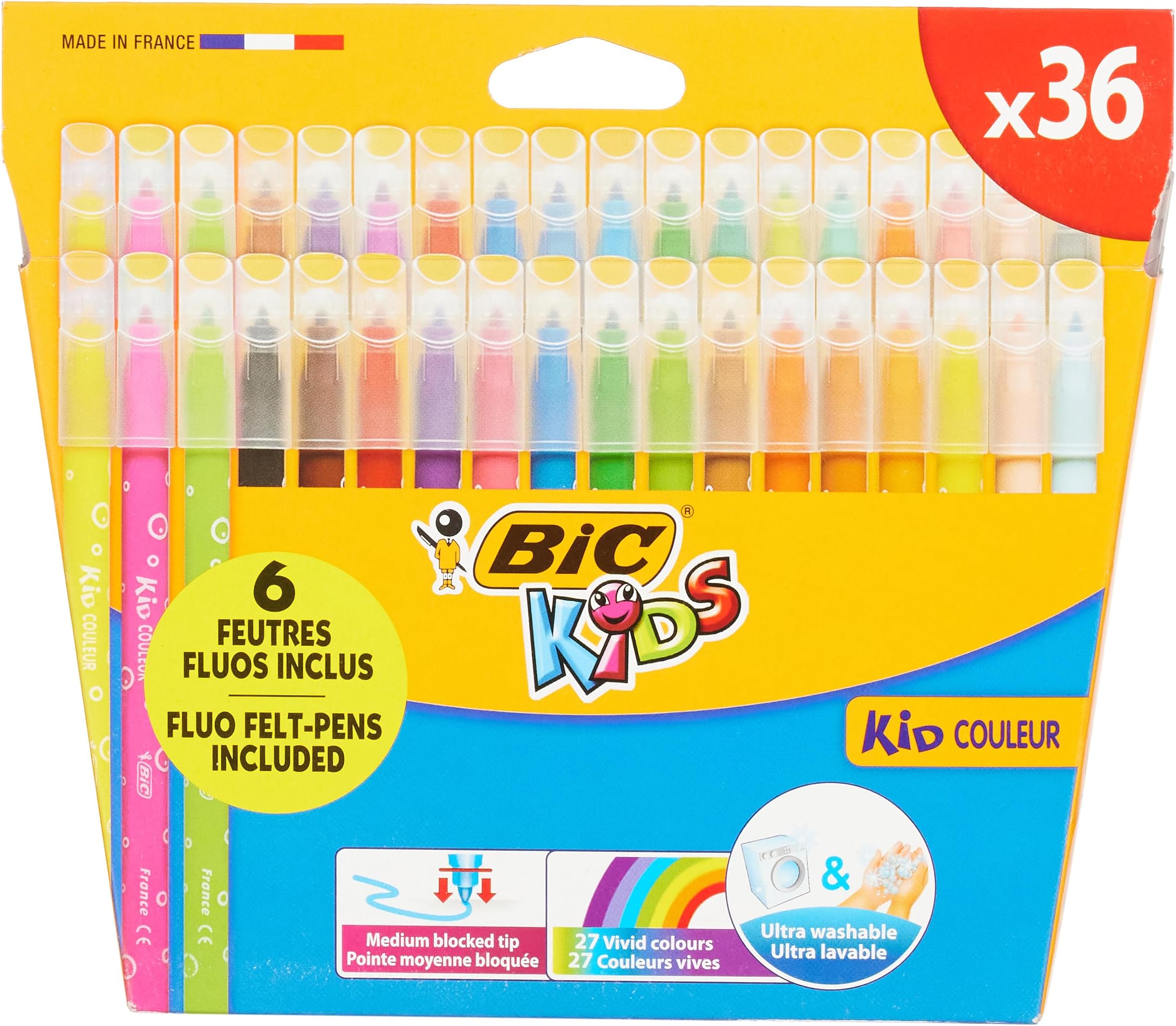 BIC Kids Visa Colouring Pens 36 Pot : Amazon.co.uk: Toys & Games