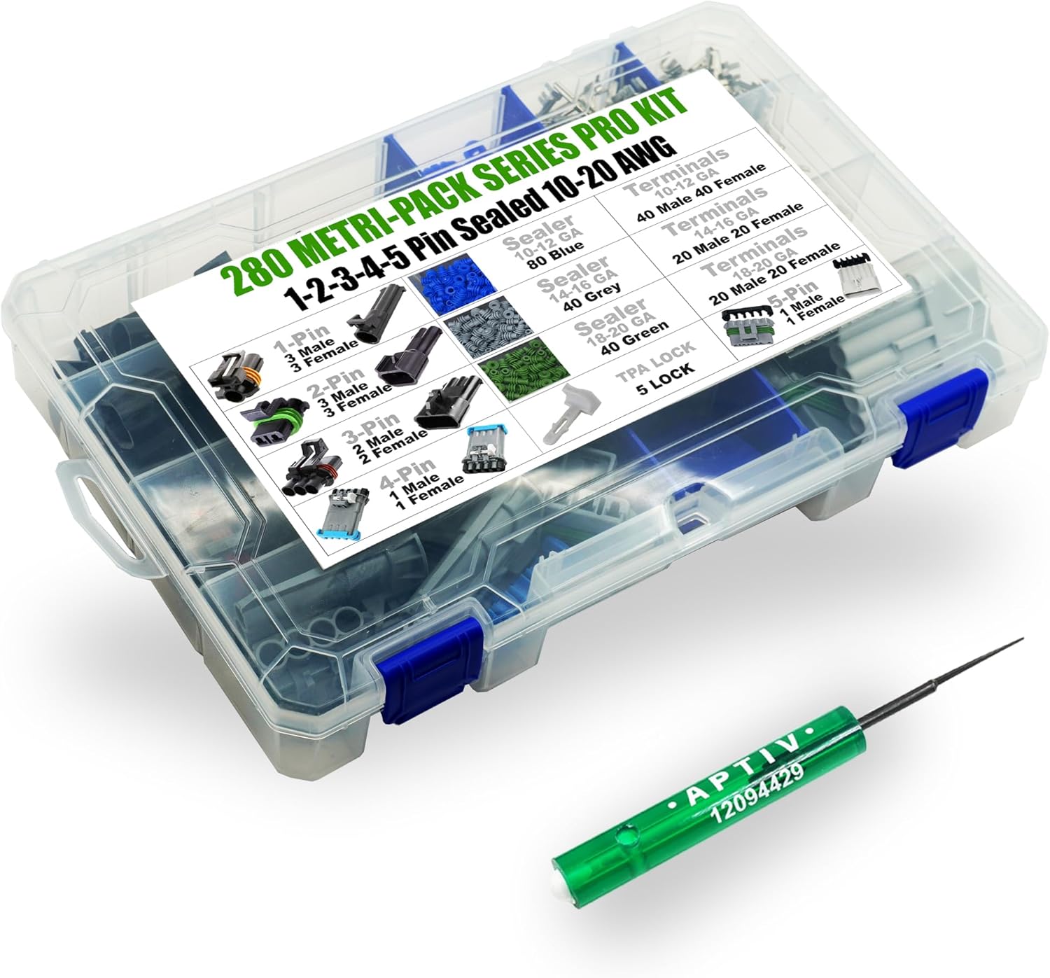 Amazon.com: 360pcs (1,2,3,4,5 PIN) Metri-Pack 280 Series 30 Amp ...