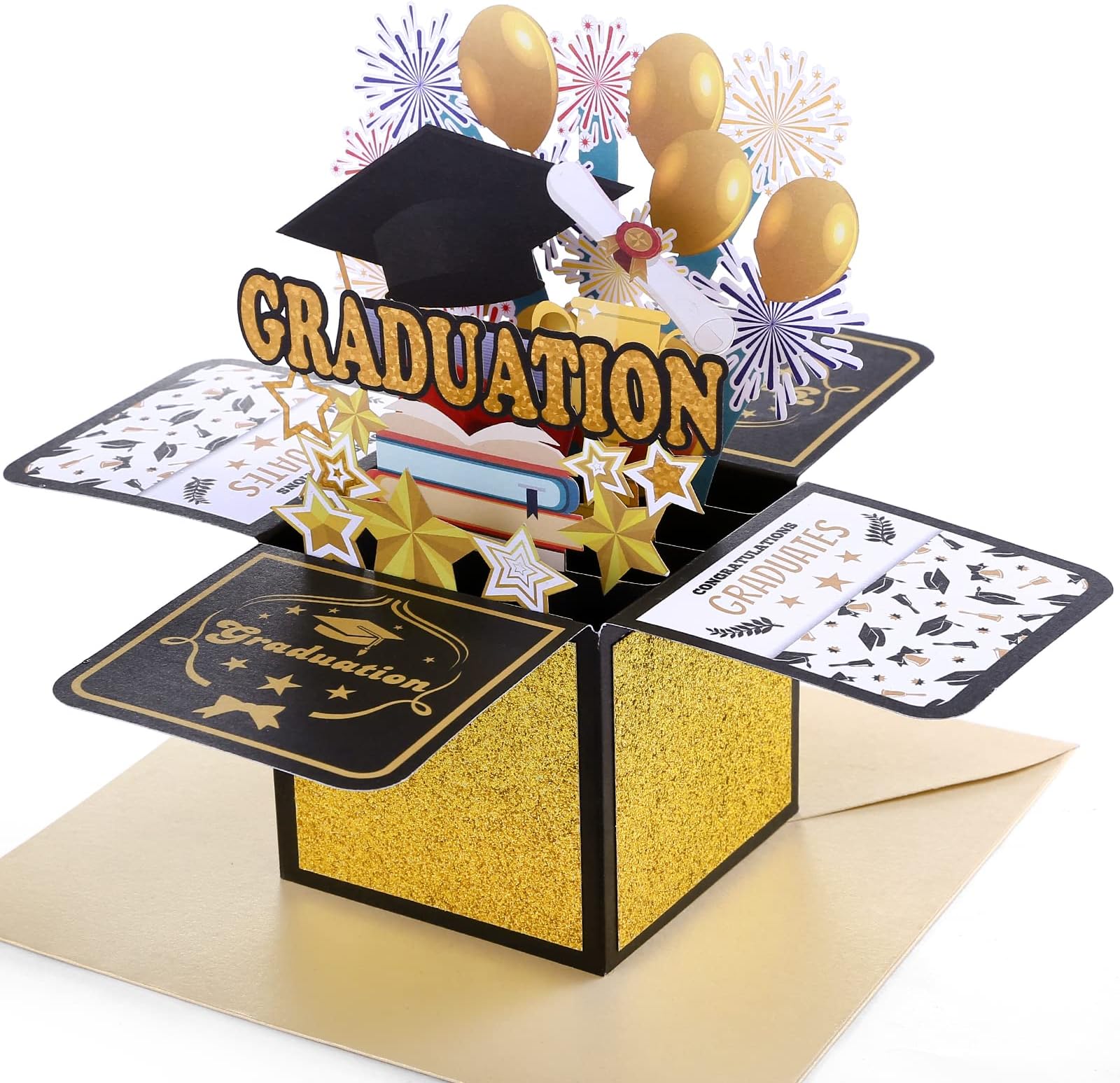 Amazon.com : Kesote Graduation Pop-Up Card with Envelope, Congrats Grad ...