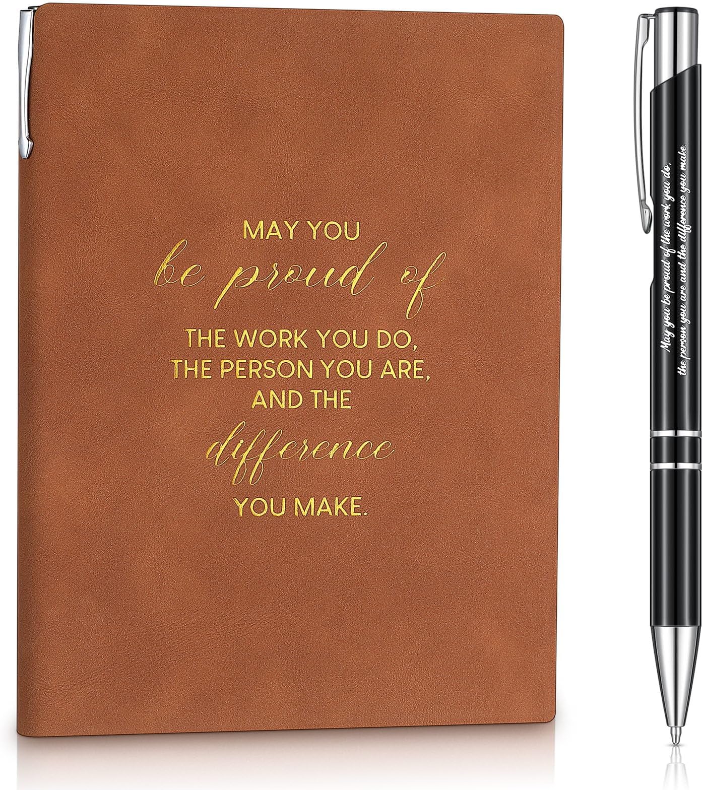 Tenare Employee Appreciation Gift A5 Leather Notebook and Pen Set ...