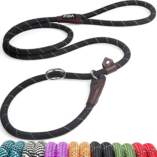 Fida Slip Lead for Dogs | 1.8m, One-Size-Fits-All, Slip-On Rope Leash ...