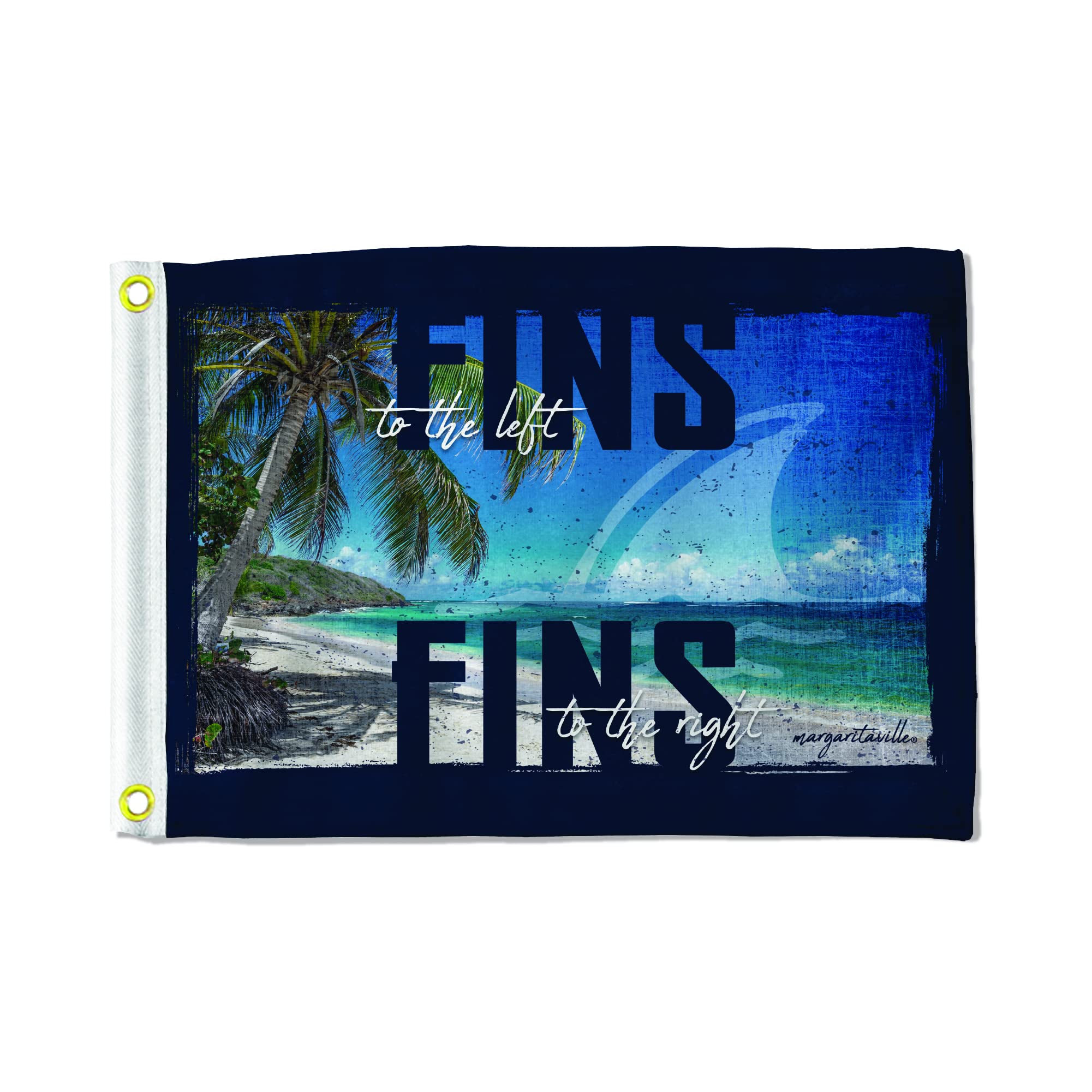 Amazon.com: Rico Industries Margaritaville Fins 12" x 18" Utility Flag ...