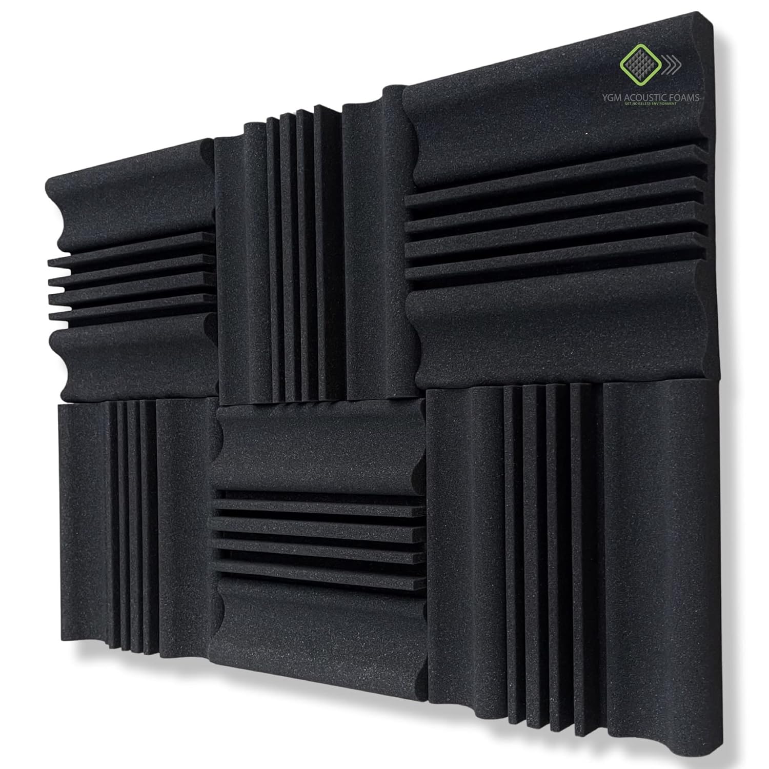 YGM Acoustic Foams® Wave Diffuser Premium Studio Absorption Foam Wall ...