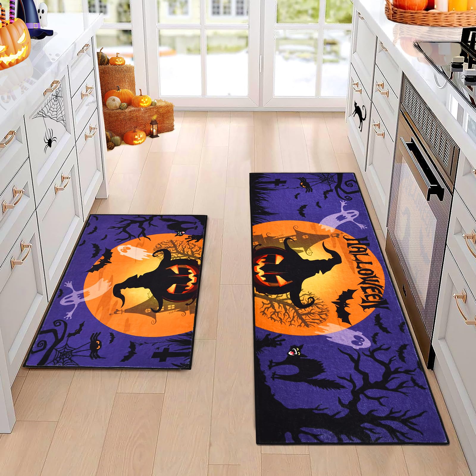 Amazon.com: Halloween Kitchen Rugs and Mats, Ghost Mats Non Slip ...