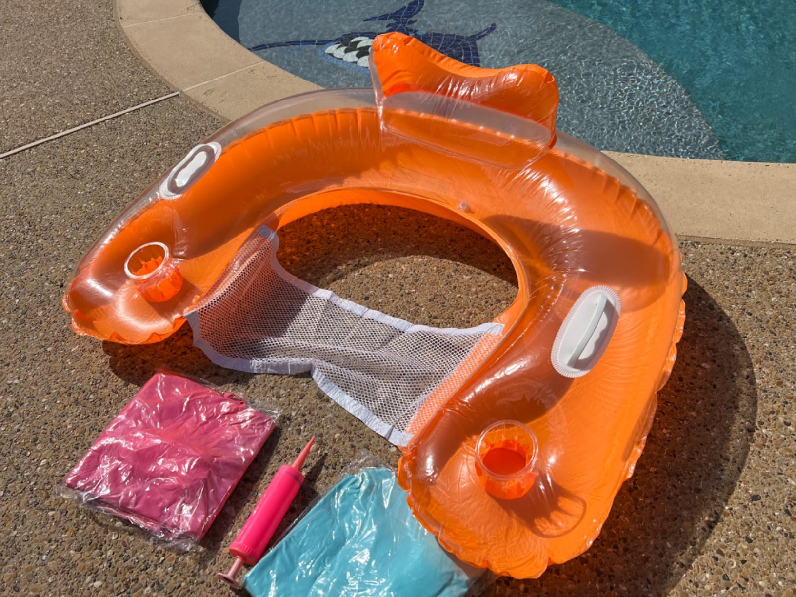 Amazon.com: 3 Pack Inflatable Pool Float Chair - Floating Pool Chair ...