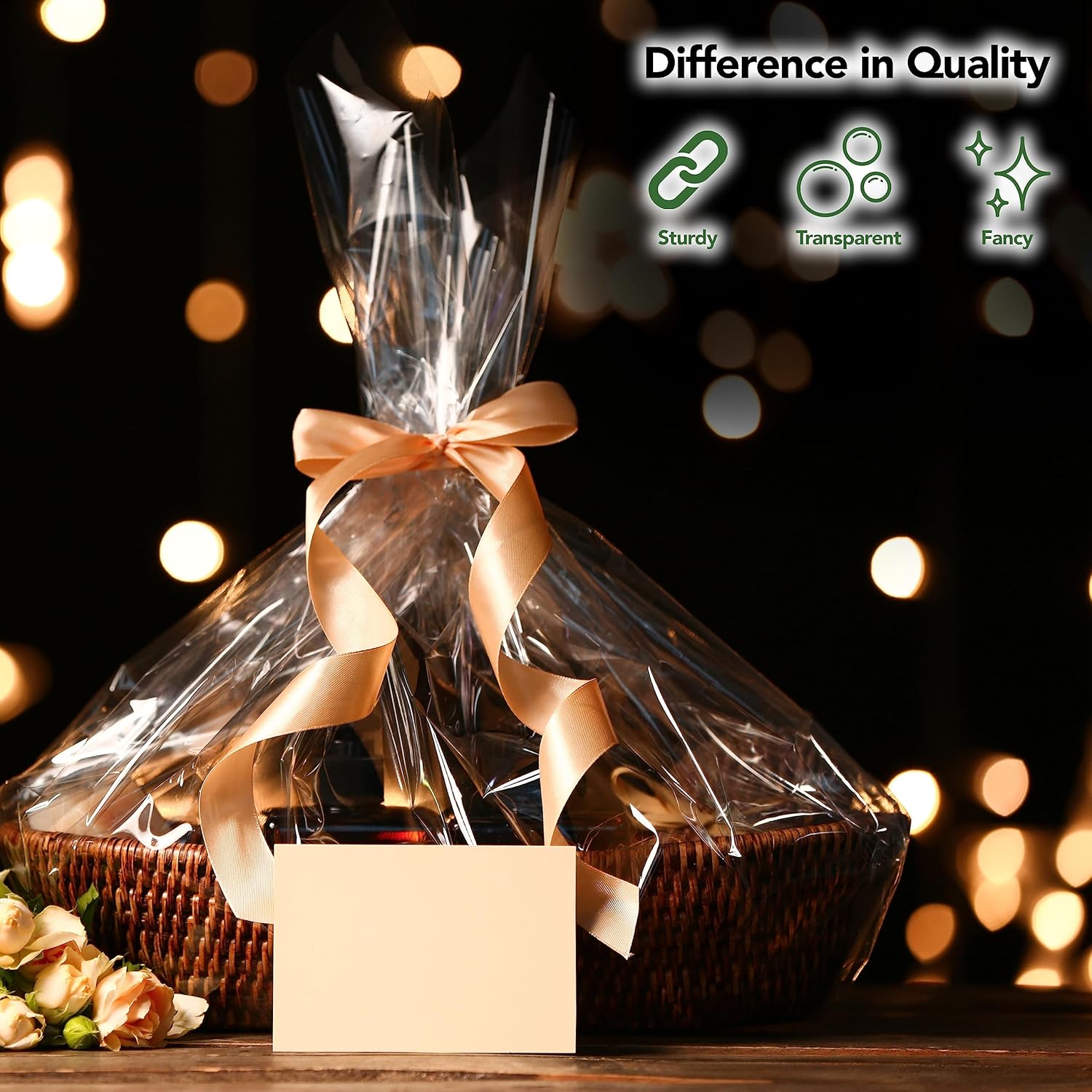 Seal Fresh Bolsas de celofán extra grandes (cinta y cesta no incluidas ...