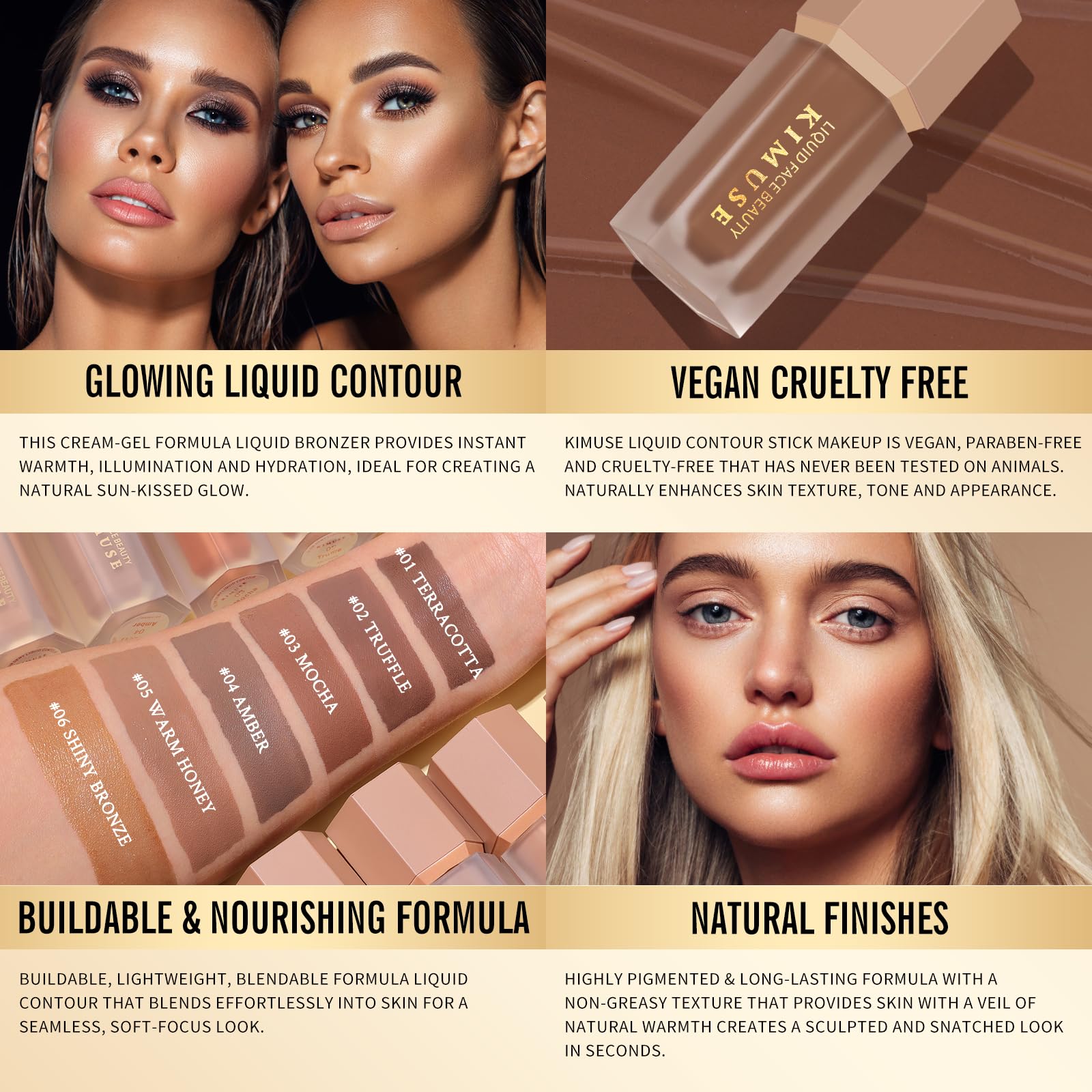 Snapklik.com : Soft Liquid Contour Stick, Glow Liquid Cream Bronzer ...