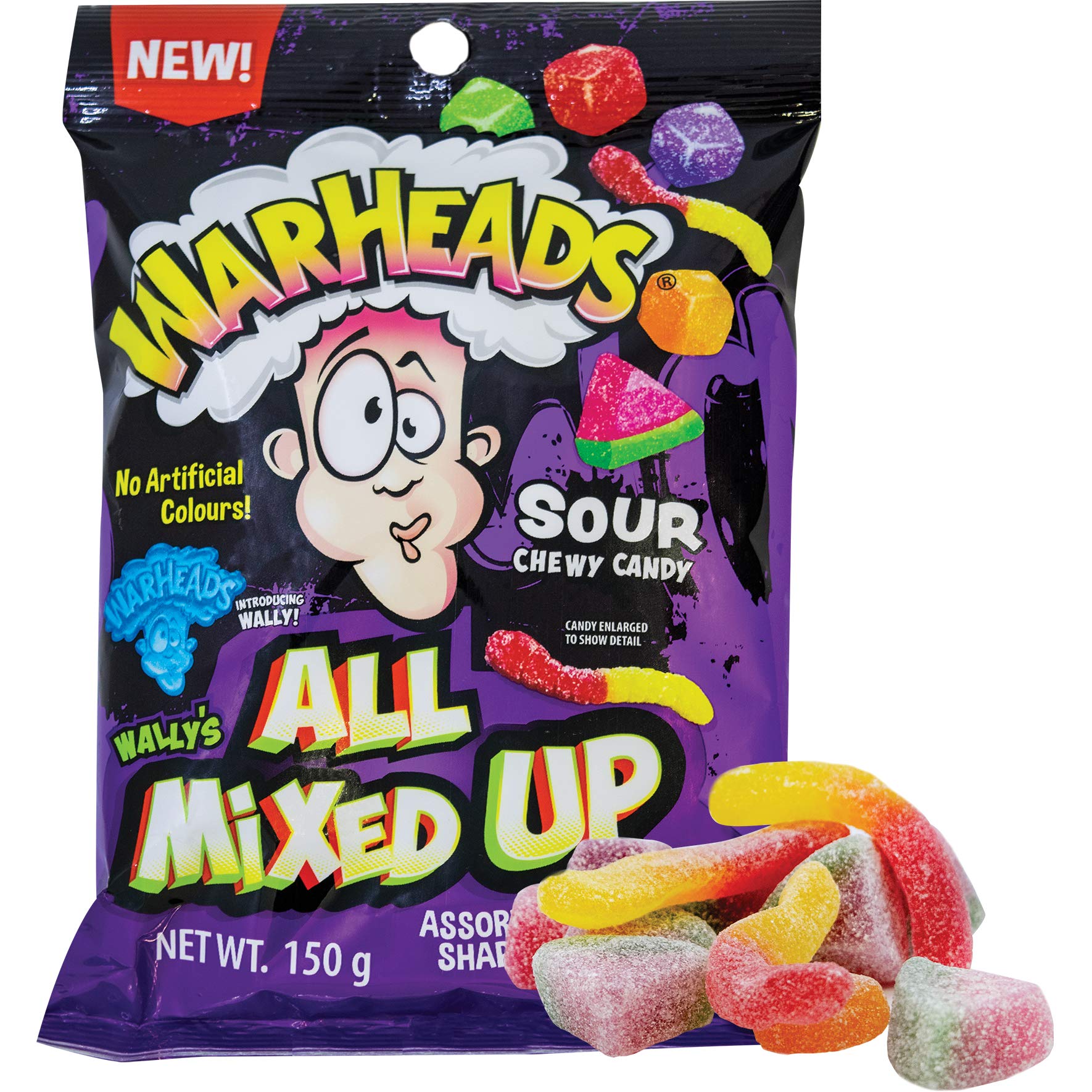 Warheads All Mixed Up Candy, Blue Raspberry, 150g, 12 pack : Amazon.com ...