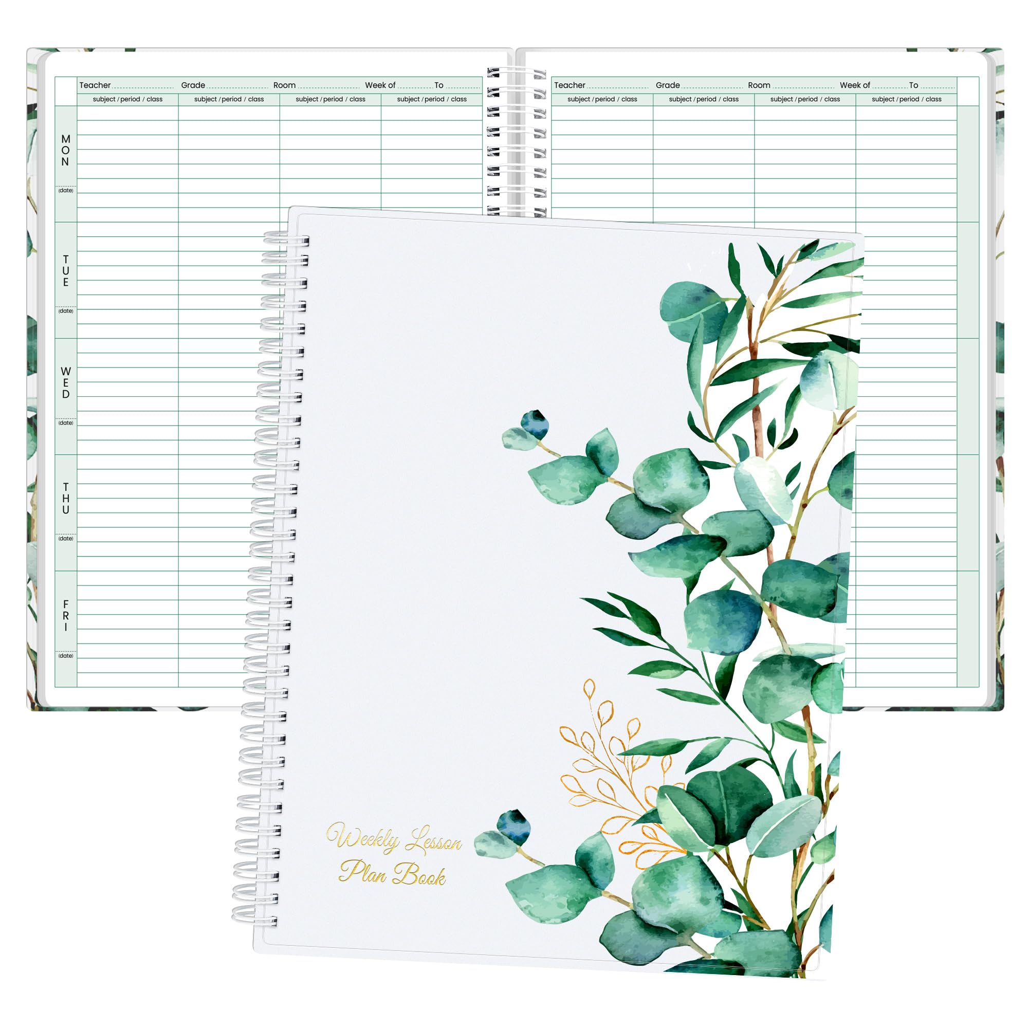 Amazon.com : SUNEE 8 Period Teacher Lesson Plan Book - Days Vertically ...