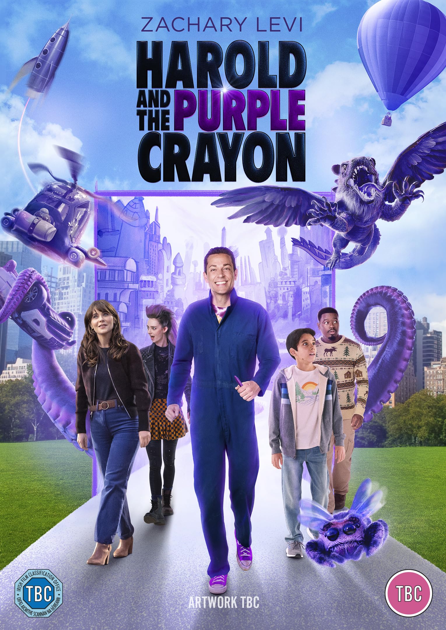 Harold And The Purple Crayon [DVD]: Amazon.co.uk: Zachary Levi, Zooey ...