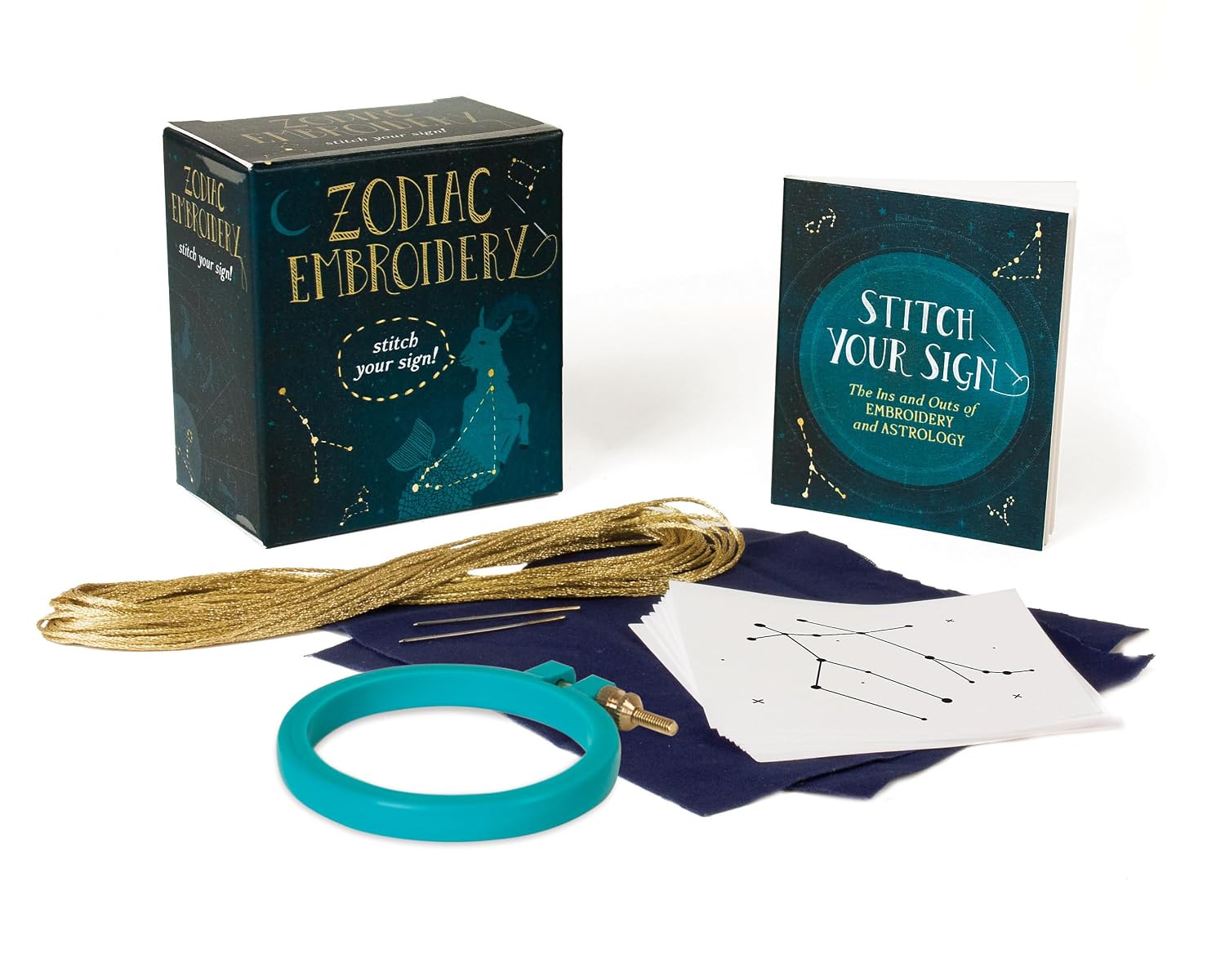 Amazon.com: Running Press Mini Edition, Zodiac Embroidery Kit ...