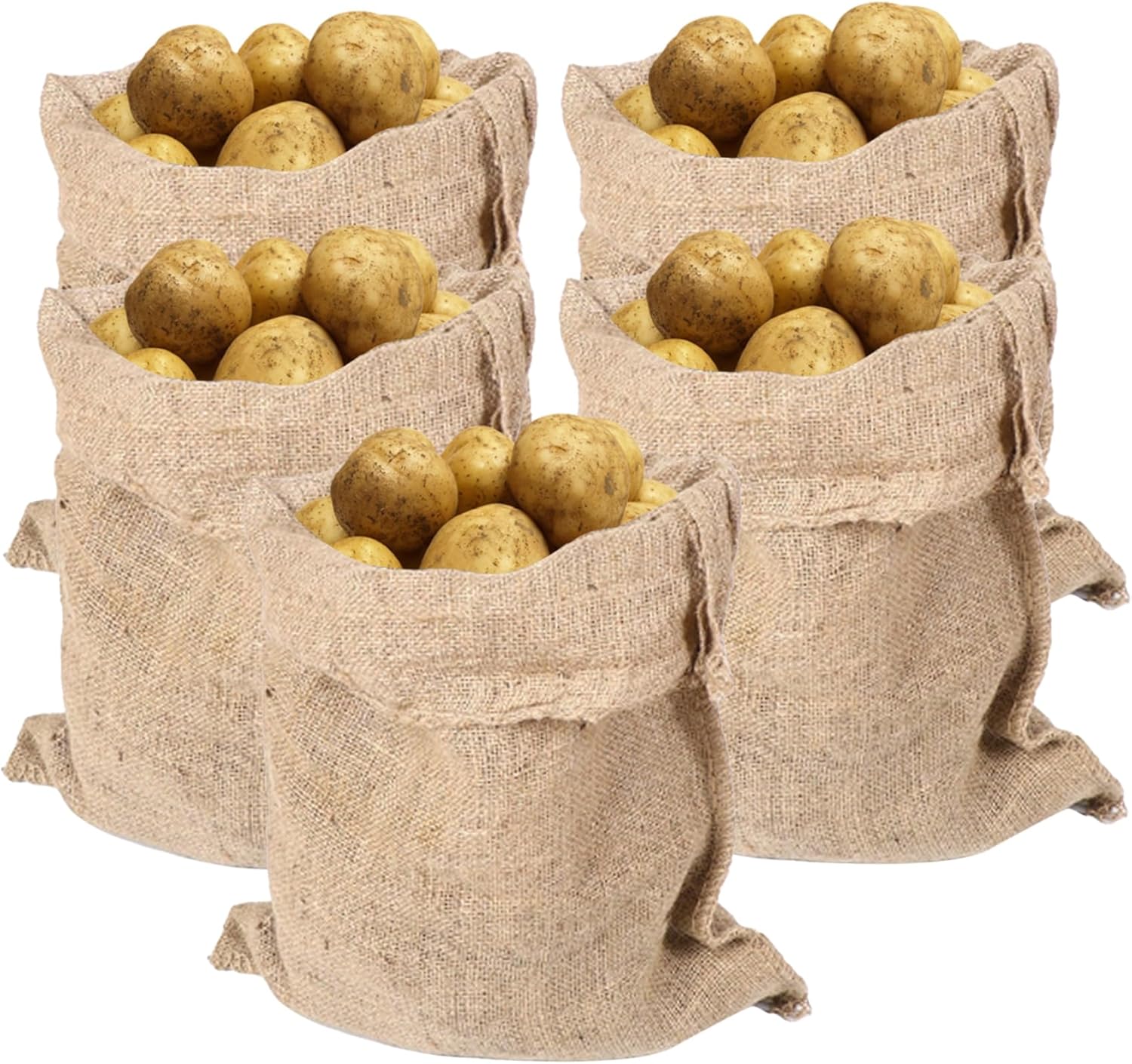 Amazon.com - Potato Sacks for Storage 5PCS Burlap Bags 15.75x23.62 Inch ...