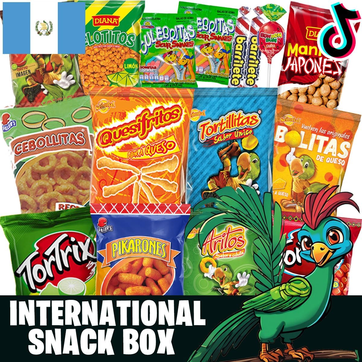 Amazon.com : Charloo International Snack Box + FREE Surprise Gift! - El ...