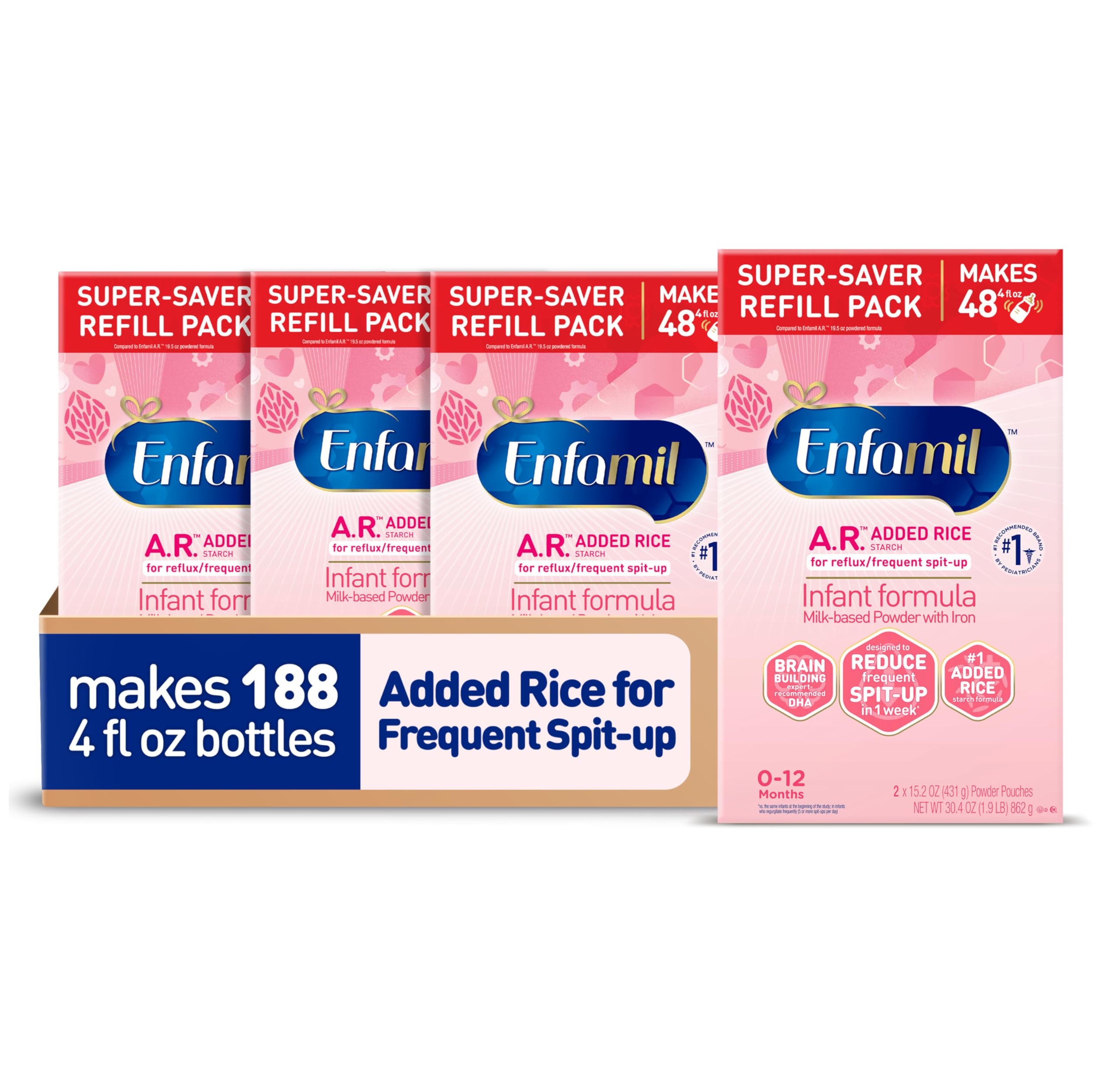 Amazon.com: Enfamil A.R. Baby Formula, Added Rice Starch Formula to ...