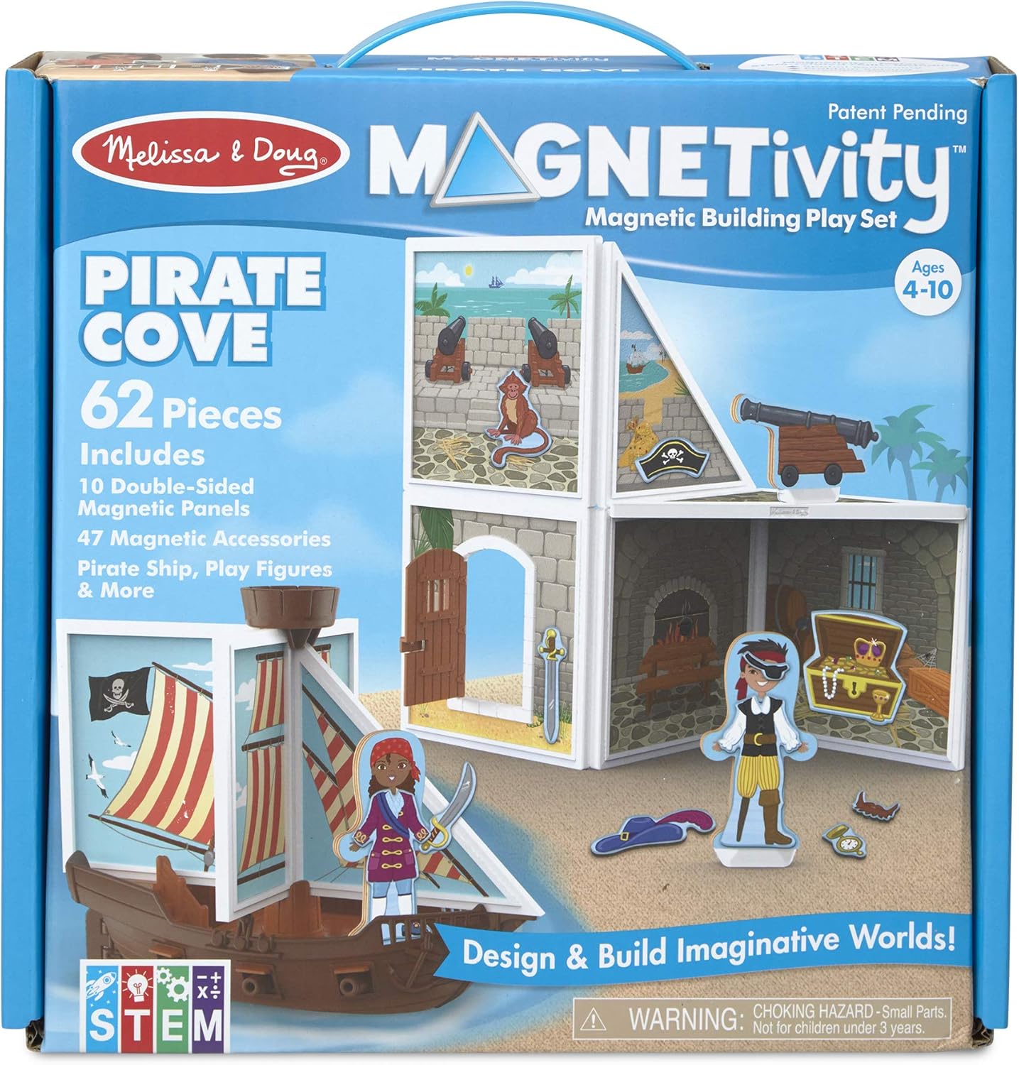 Melissa & Doug Magnetivity Magnetic Building Play Set – Pirate Cove ...