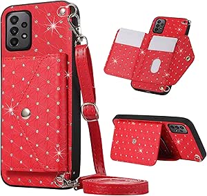 Amazon.com: Furill Phone Case for Samsung Galaxy A23 5G/4G Wallet Cover with Crossbody Shoulder ...