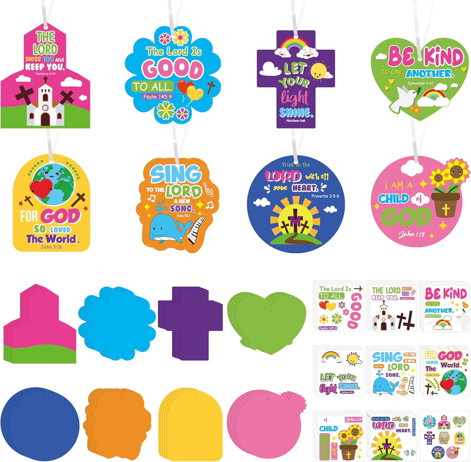 Amazon.com: Religious Sunday School Crafts for Kids - 40Set Bulk ...