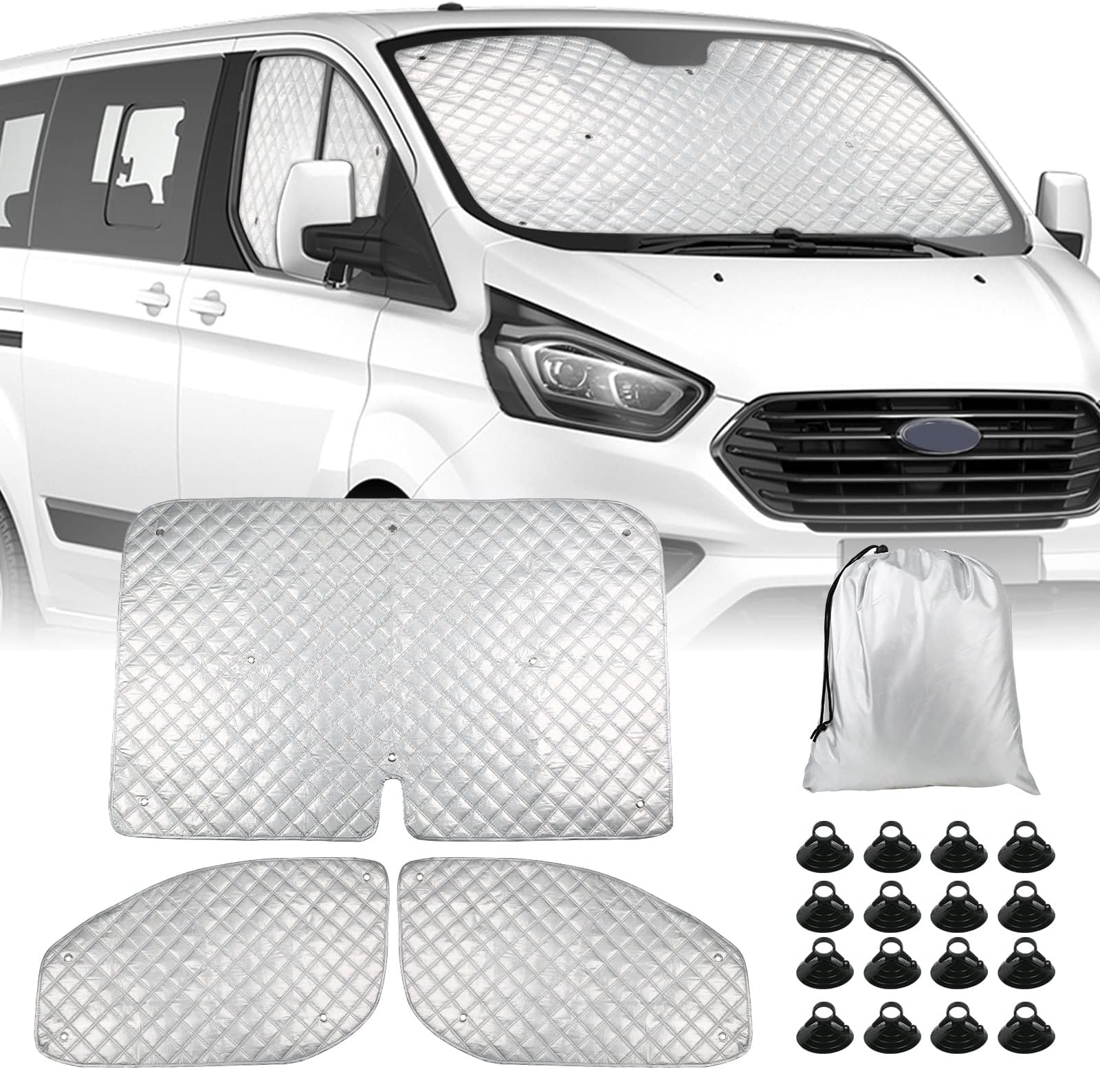 Window Front Screen Cover Compatible with Ford Transit Custom 2012-2022 ...