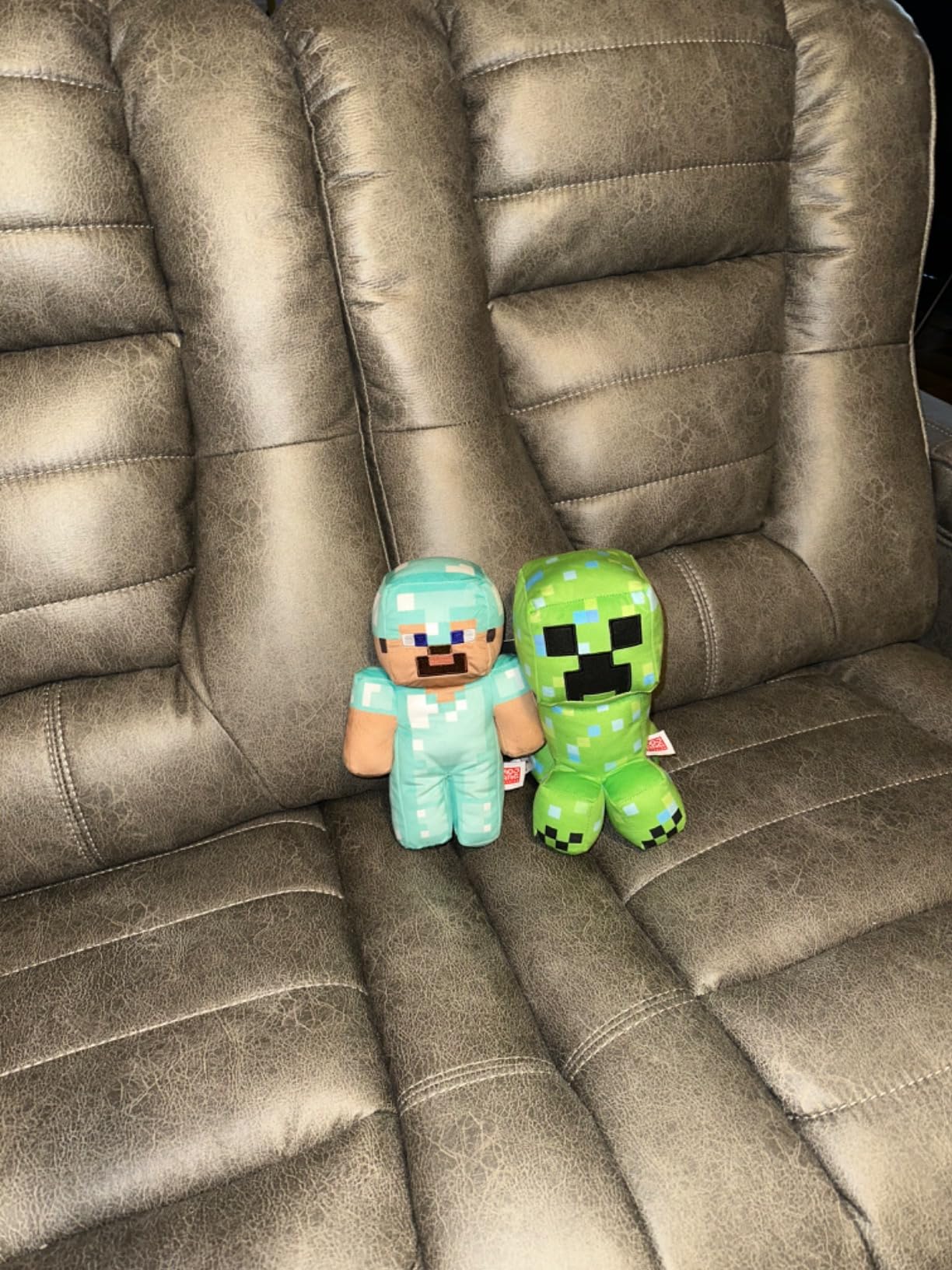 Amazon.com: Mattel Minecraft Plush Figure 2-Pack, Steve in Diamond ...