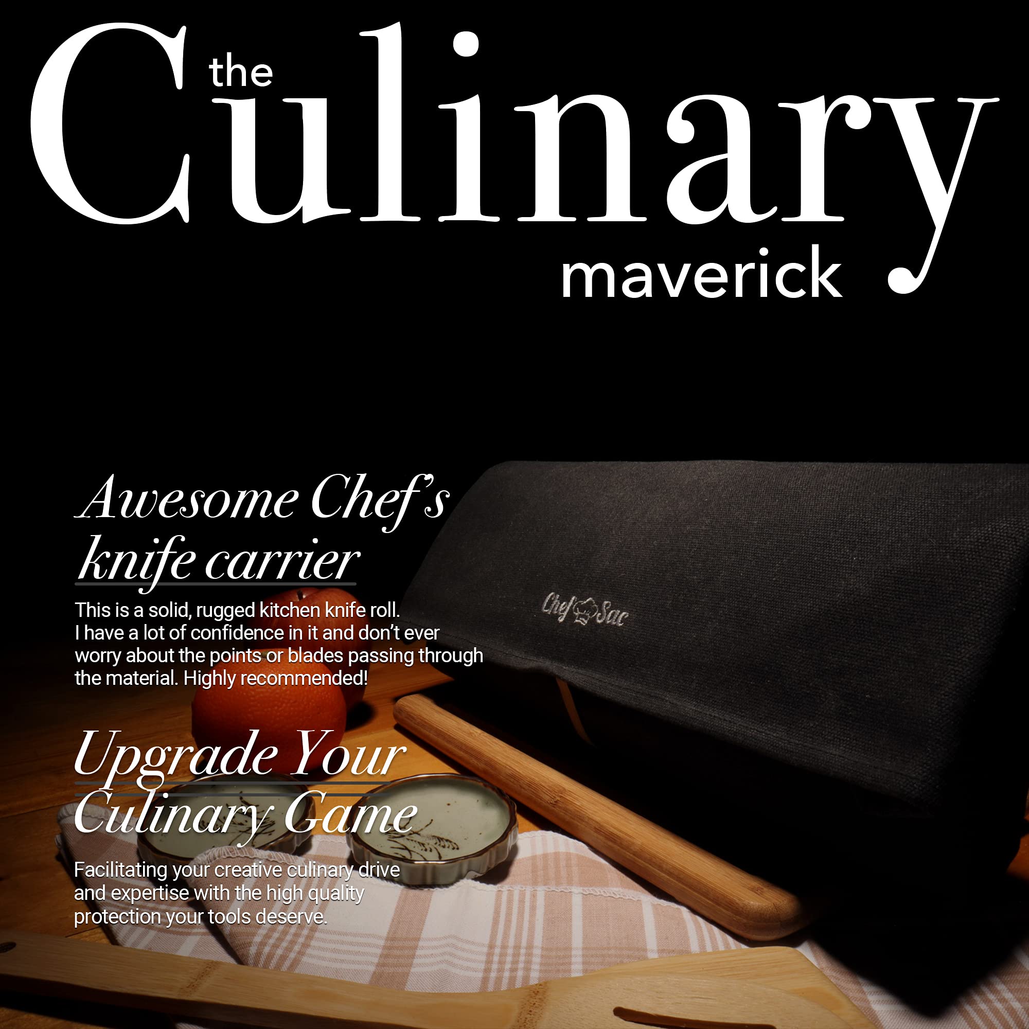 Snapklik.com : Chef Sac Chef Knife Waxed Canvas Knife Roll Bag 8 ...