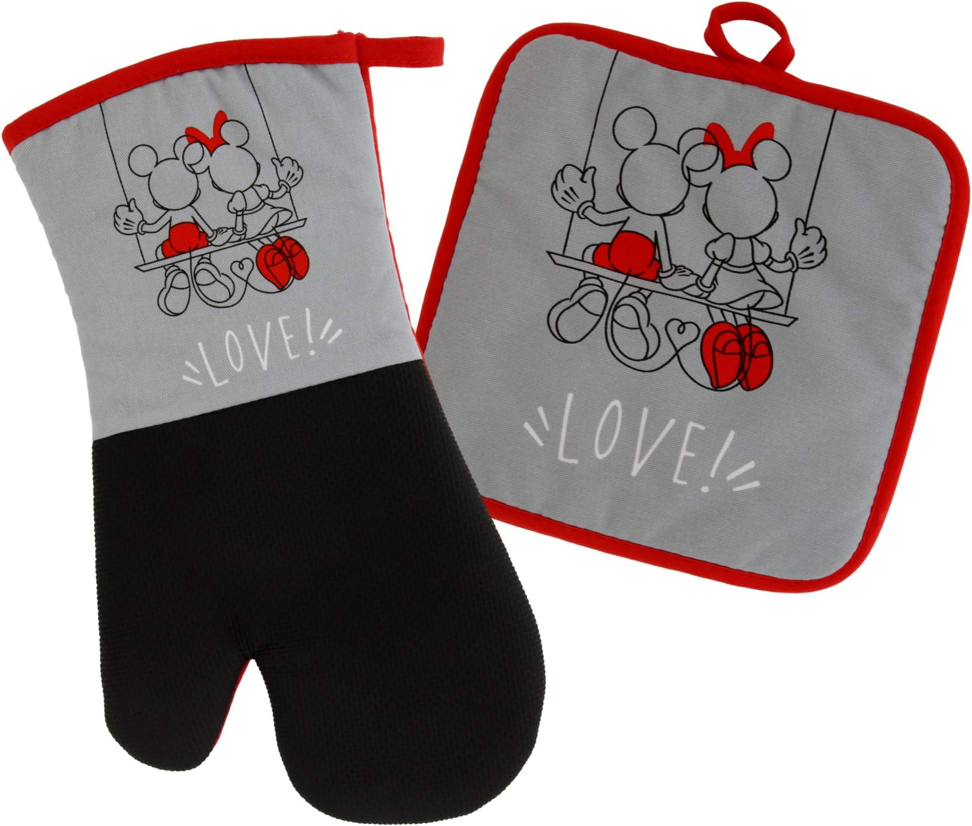 Amazon.com: Disney Oven Mitt Pot Holder & Dish Towel 3 pc Kitchen Set ...