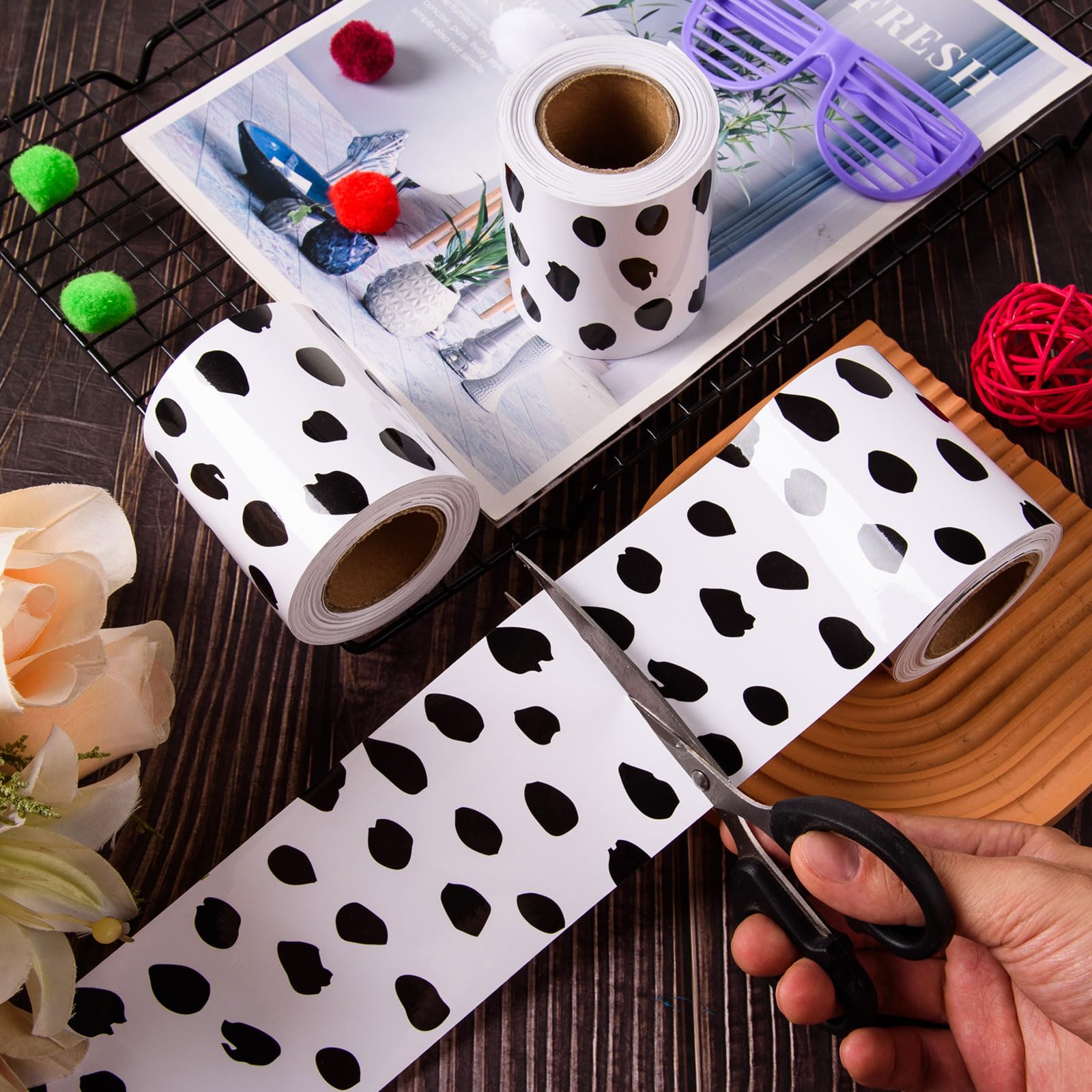 Snapklik.com : AWIZOM 99 Feet Black Painted Dots Bulletin Board Border ...
