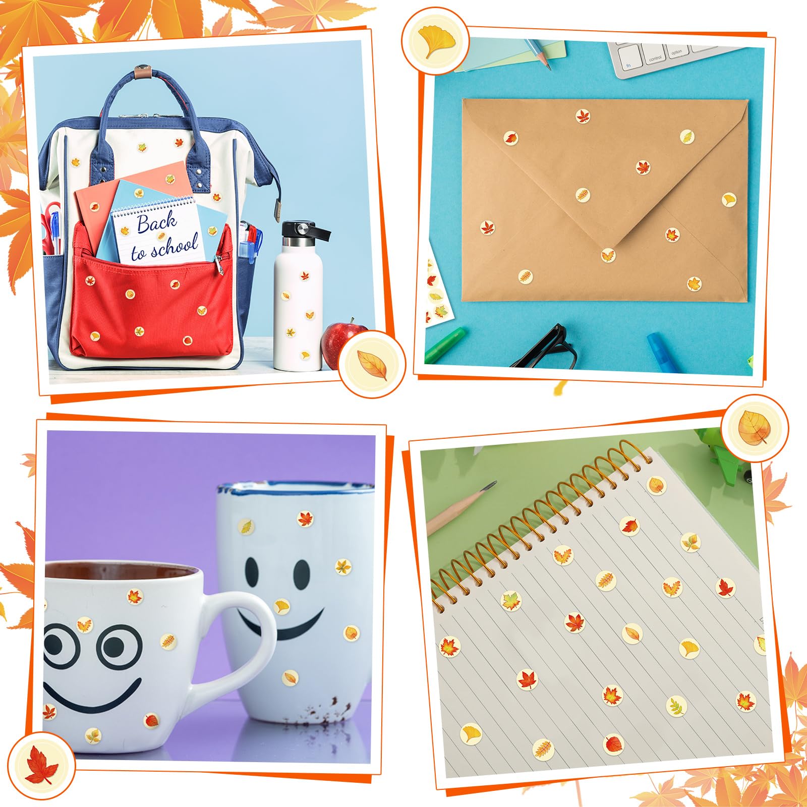 Snapklik.com : 1200 Pcs Mini Fall Stickers For Kids Tiny Autumn Maple ...