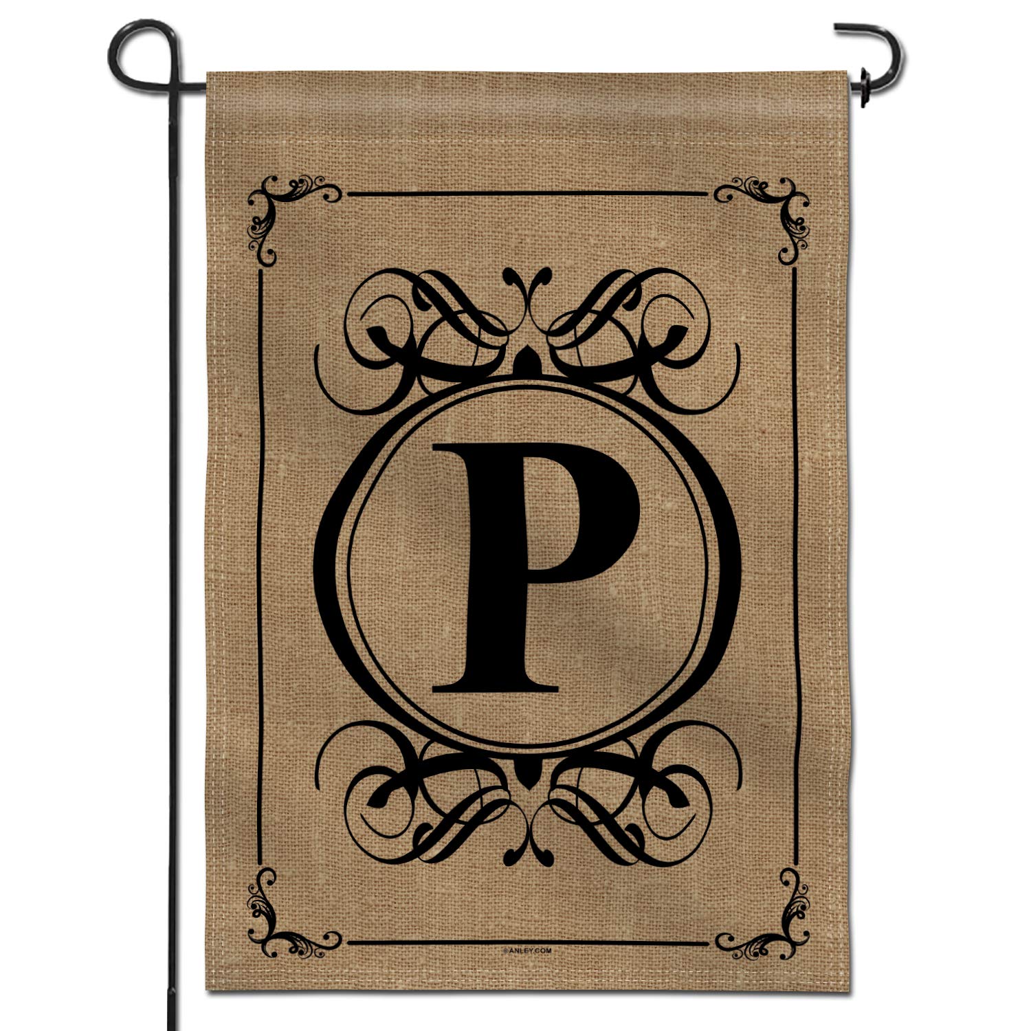 Amazon.com : Anley Classic Monogram Letter P Garden Flag, Double Sided ...
