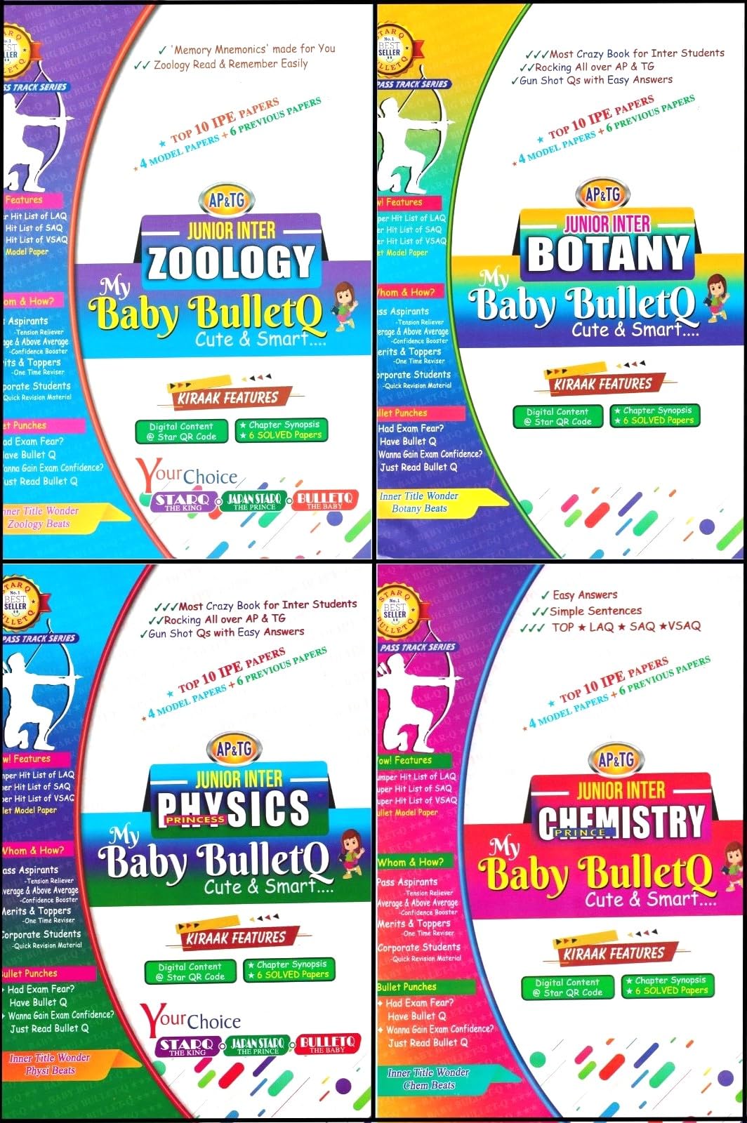 Buy AP & TG My Baby Bullet Q Intermediate 1st Year BiPC | 4 Books Set ...