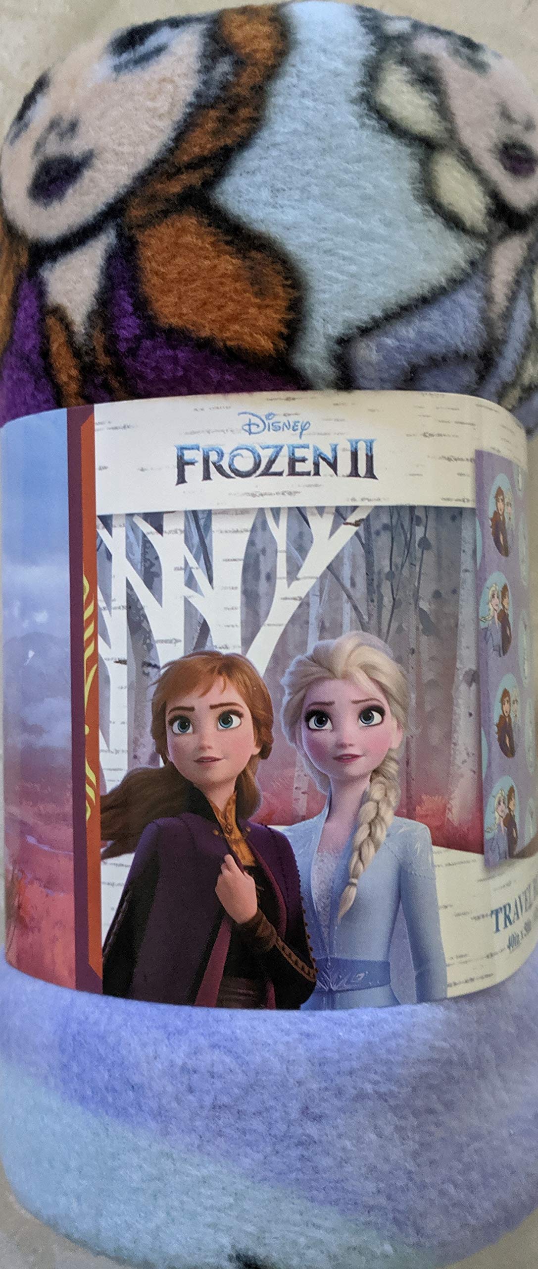 Amazon.com: Disney Frozen II 100% Polyester Fleece Travel Blanket ...