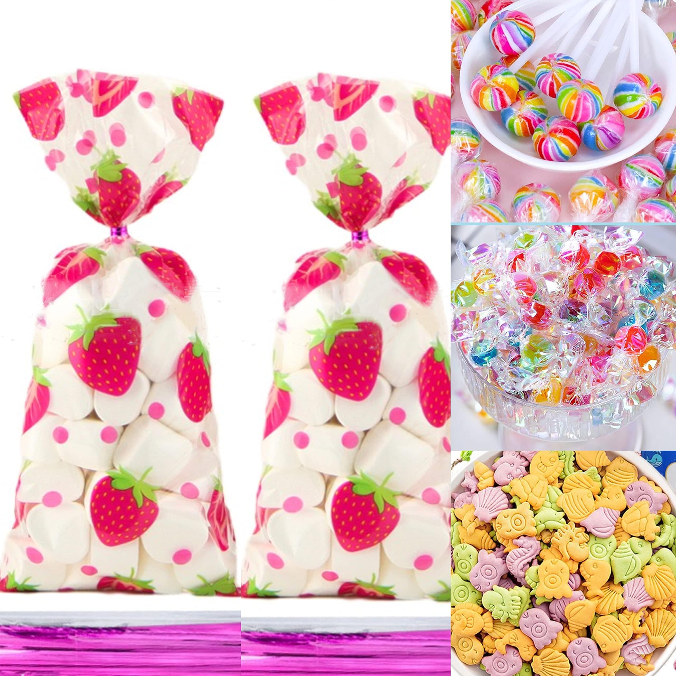Amazon.com: COOLAKE Clear Treat Bags Small Cellophane Bag 200 PCS 4x6 ...