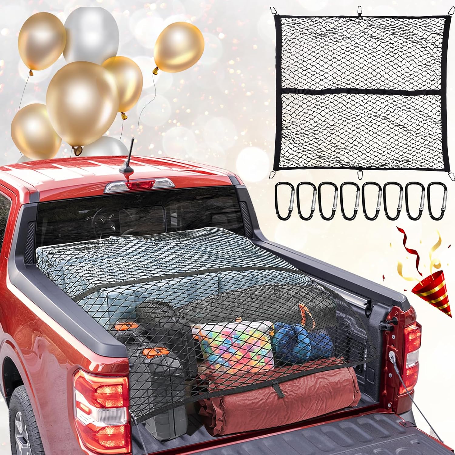 Amazon.com: ElekTonny Update Elastic Truck Bed Extender,Truck Cargo Net ...