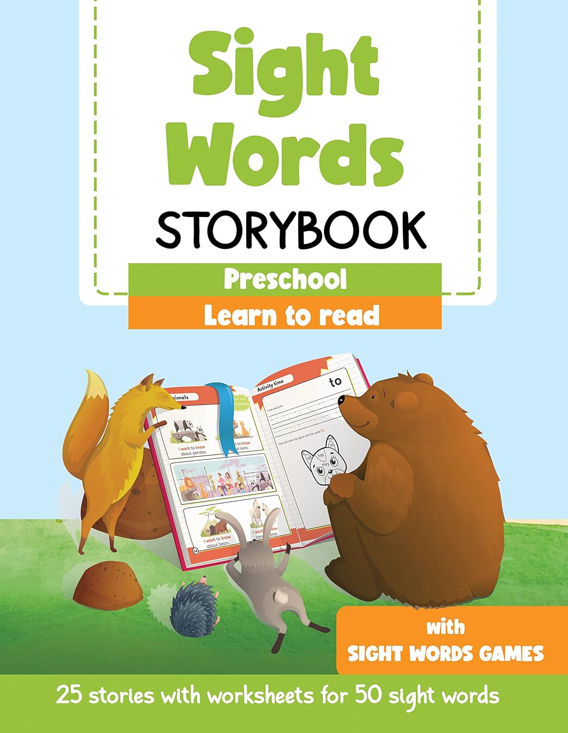Learn to Read: Sight Words Storybook Preschool: 25 Stories for Beginner ...