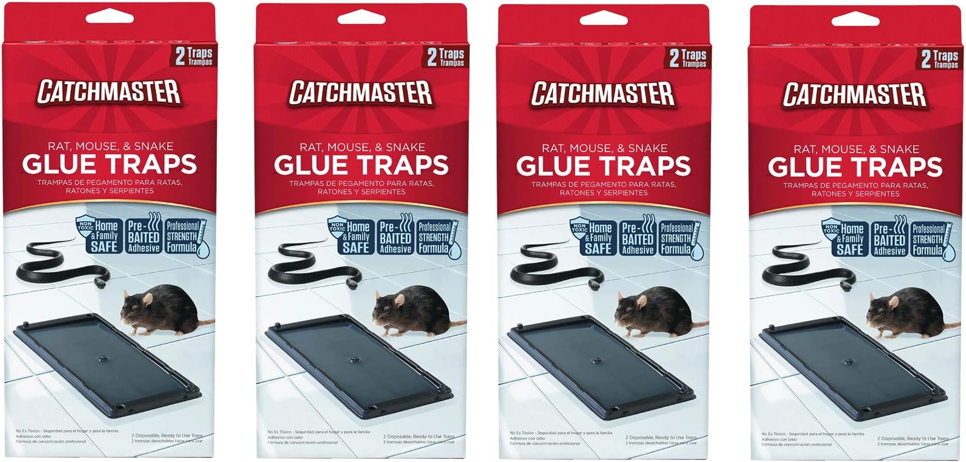 Amazon.com : Catchmaster 402 Baited Rat, Mouse and Snake Glue Traps ...