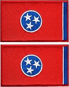 Amazon.com: Tennessee Flag Patch Tennessee Flag Embroidery Patch for ...