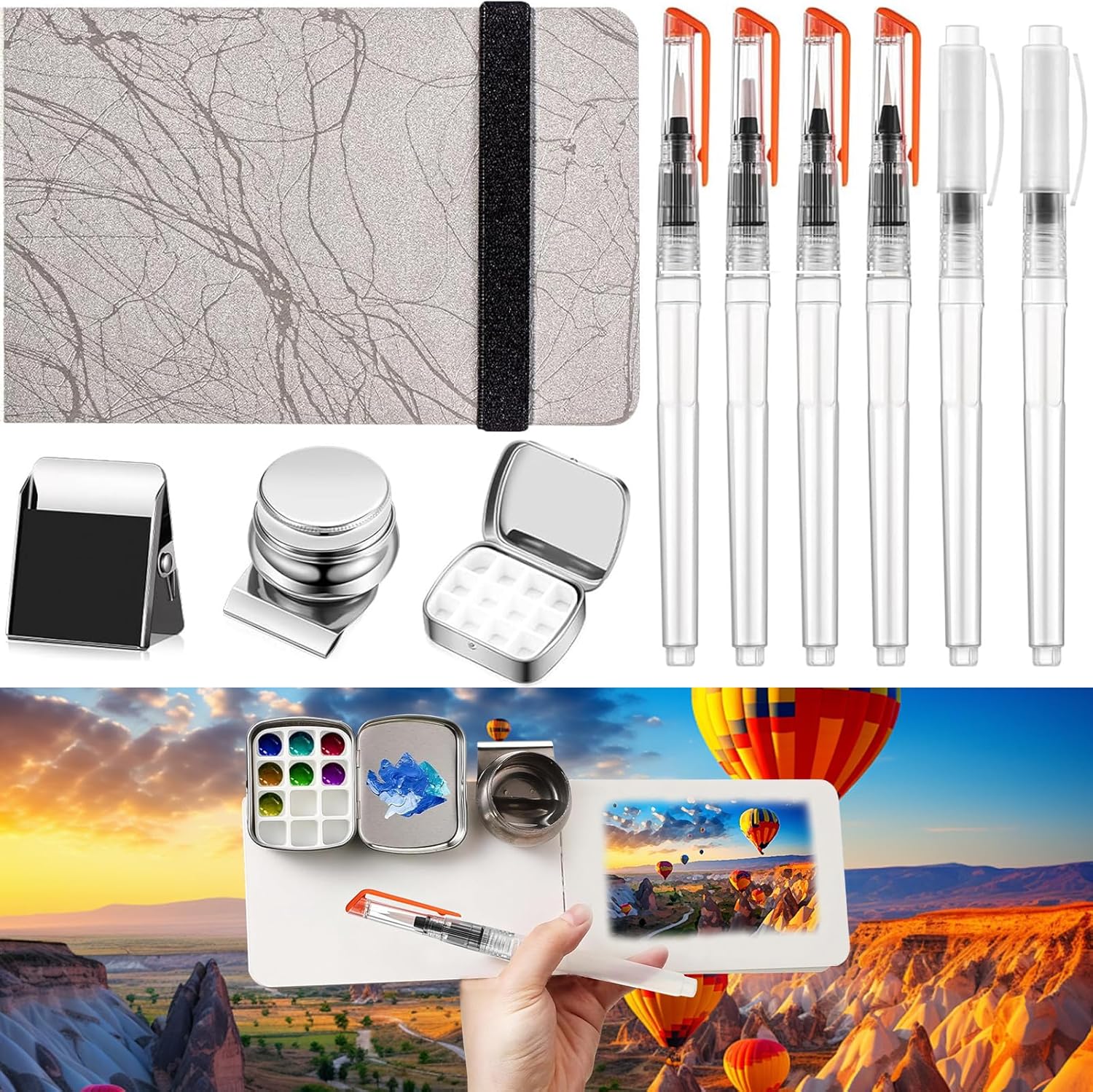 Amazon.com: Tekunao Mini Watercolor Paint Set, Pocket Artist Watercolor ...