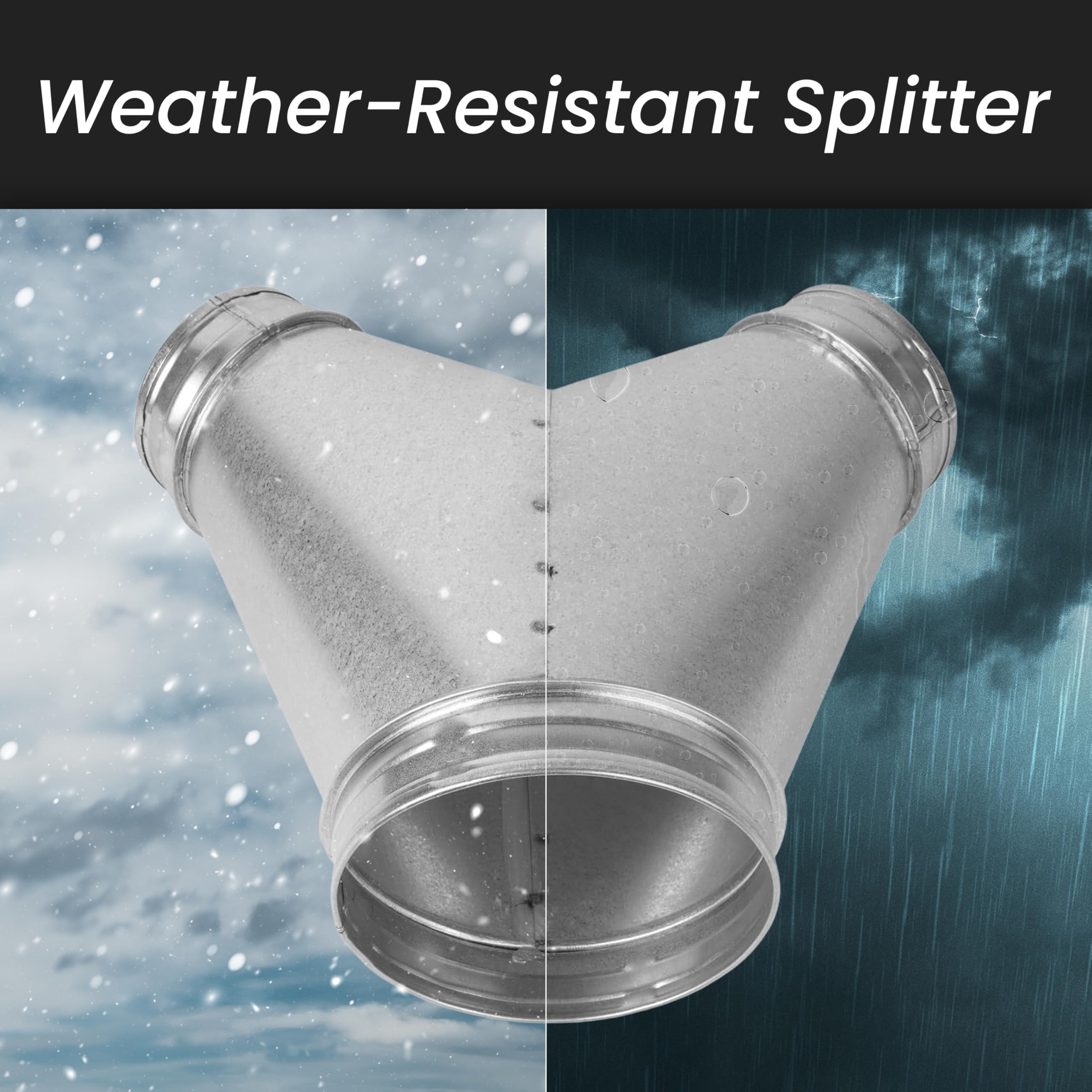 Snapklik.com : Repa Market 6 To 4 Inch Y Duct Splitter Galvanized Steel ...
